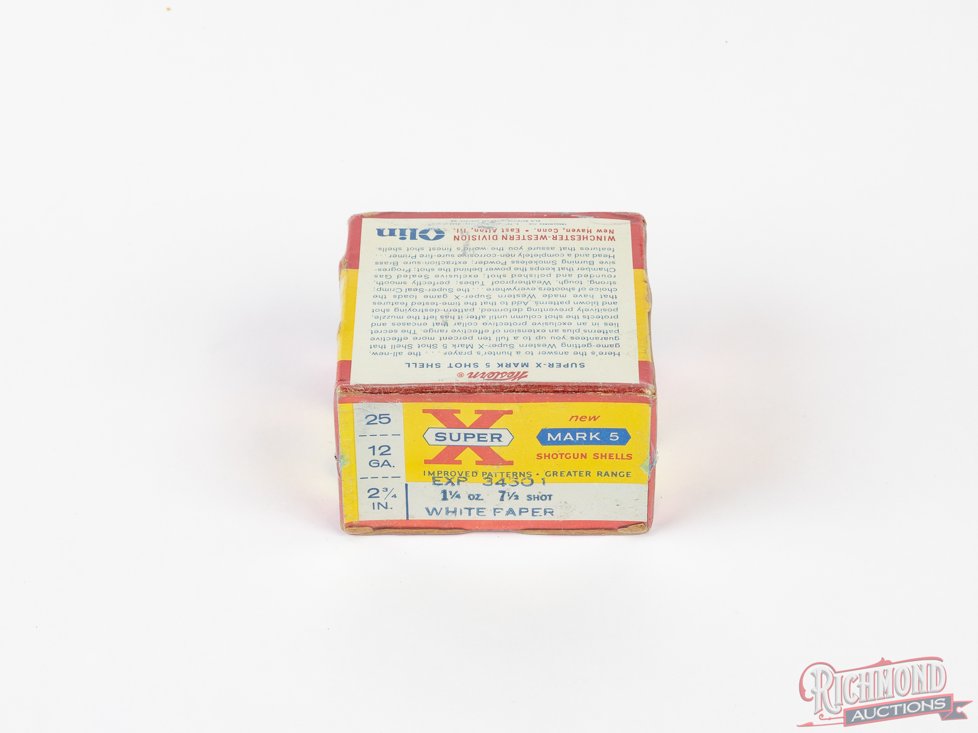 Rare Full Western Super X Mark 5 Foil Box 12 Gauge White Paper Shot ...
