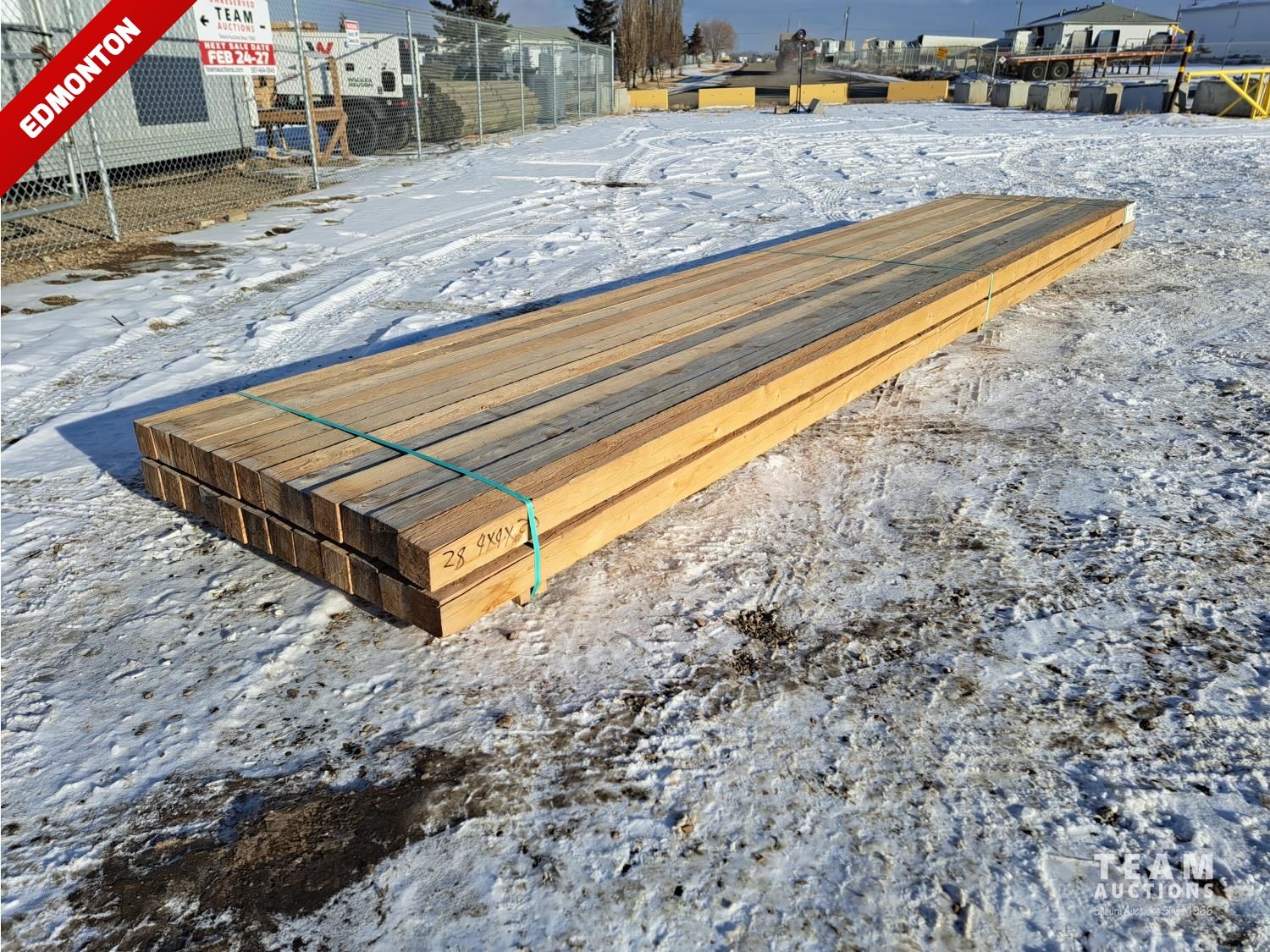 (20) 4 Inch X 4 Inch X 20 Ft Hem Fir Rough Timbers (Unused) [24BE18796 ...