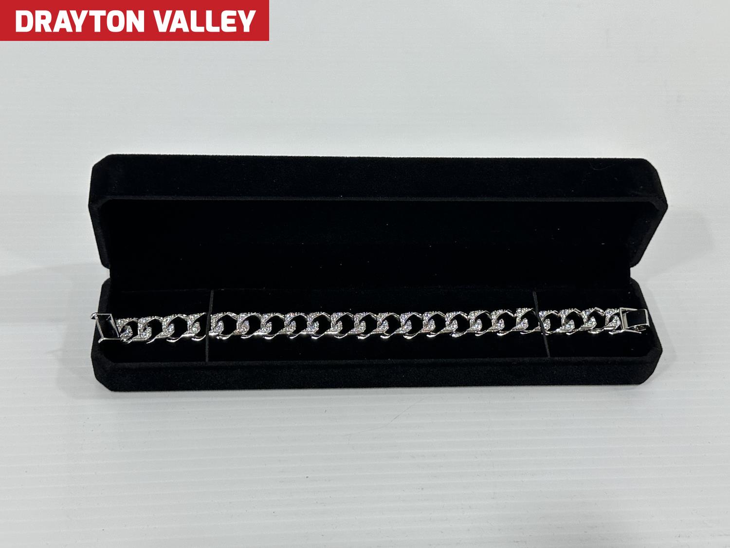 Smartlife Platinum Plated 13.0 mm Iced Out Cuban Link Bracelet (Unused ...