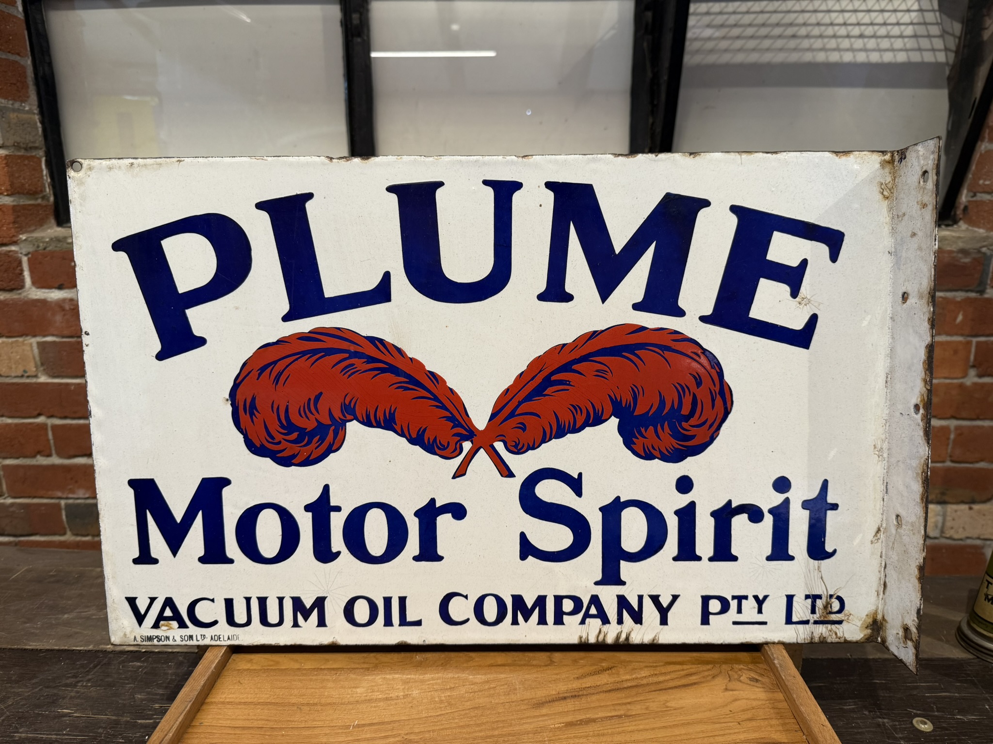 PLUME FEATHERS ORIGINAL ENAMEL DOUBLE SIDED POST MOUNT NO TOUCH UPS ...