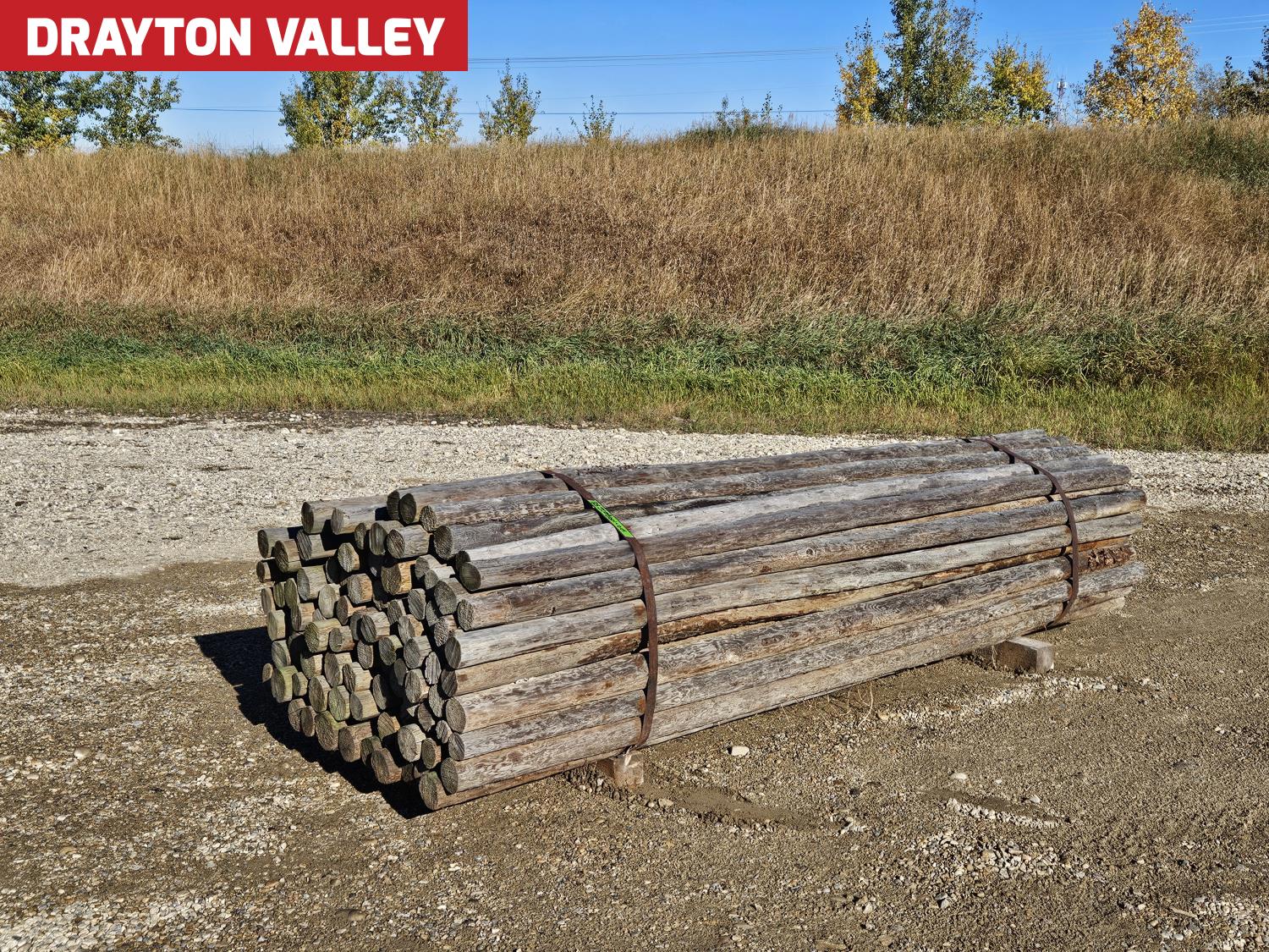 (90±) 3 Inch - 4 Inch X 10 Ft Treated Rails [25JC08001-004] | Team Auctions
