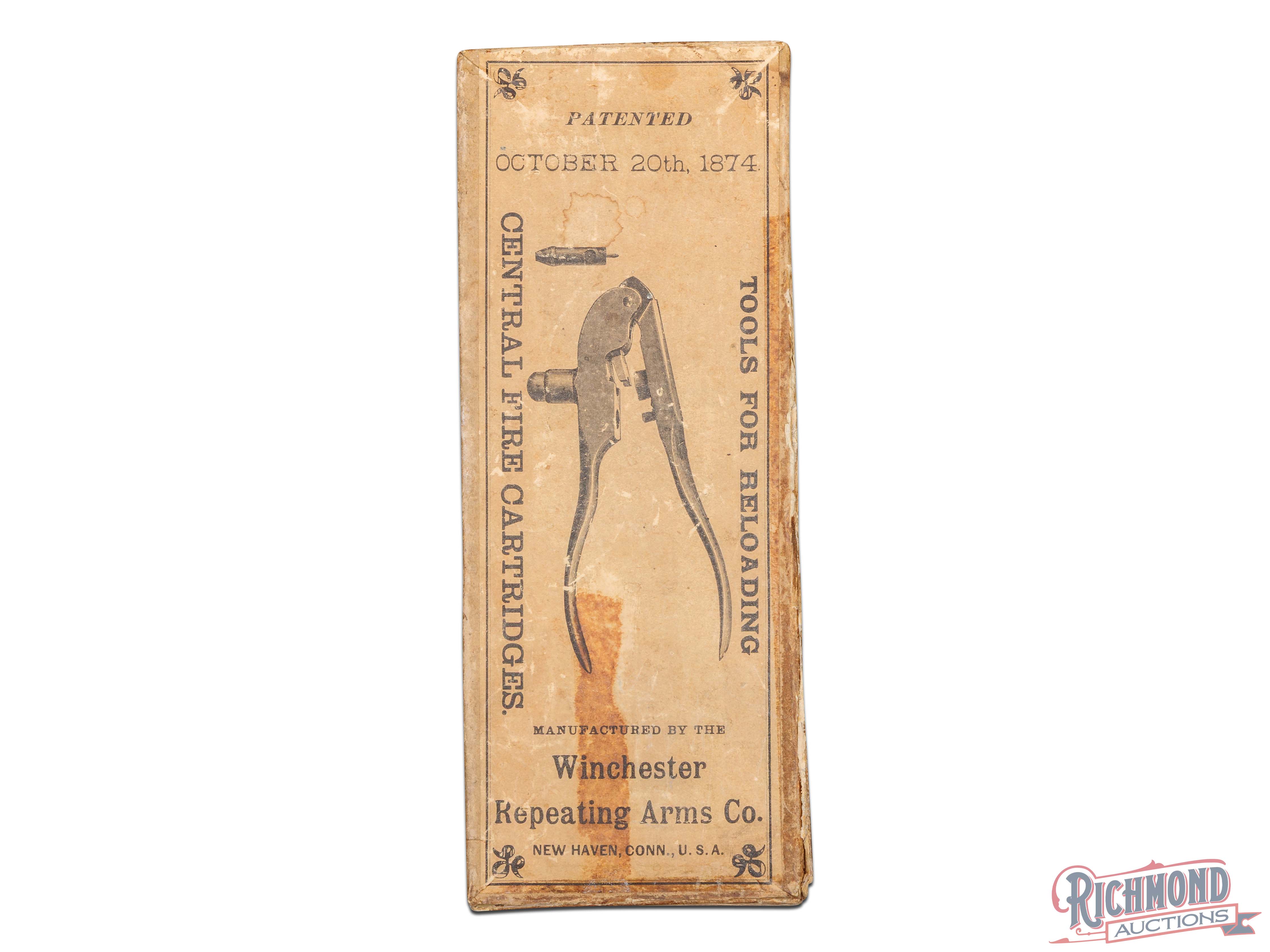 Winchester Model 1882 .32 WCF Reloading Tong Tool in Original Factory ...
