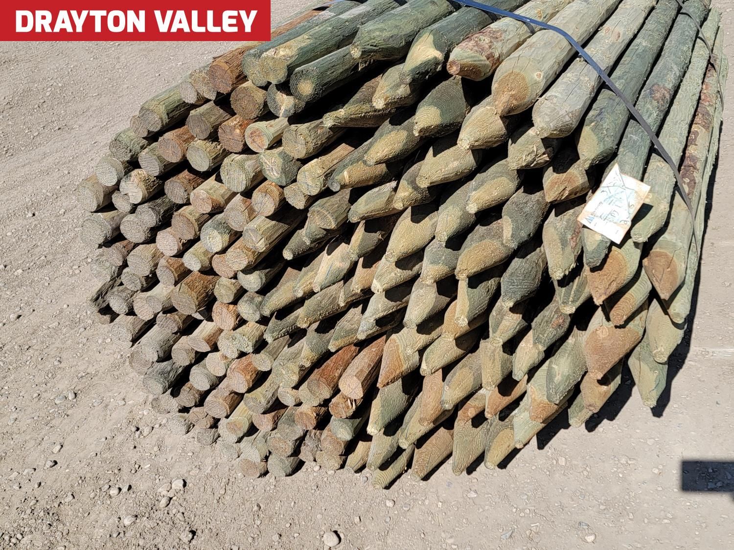 (180) 2-3 Inch X 6 Ft Treated Fence Posts (Unused) [25KH10993-012 ...