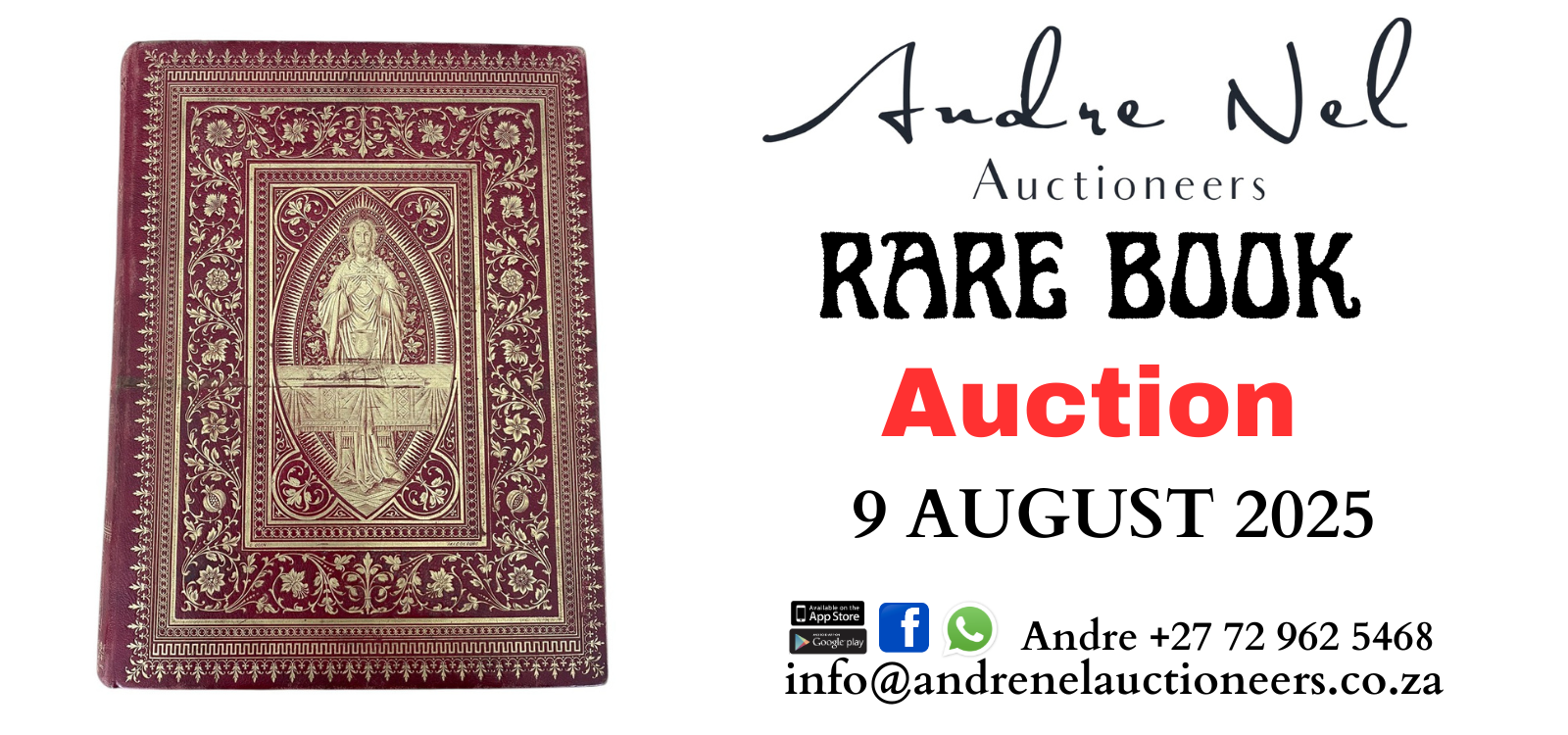 RARE BOOK AUCTION 9 AUGUST 2025 @ 10:00 | André Nel Auctioneers