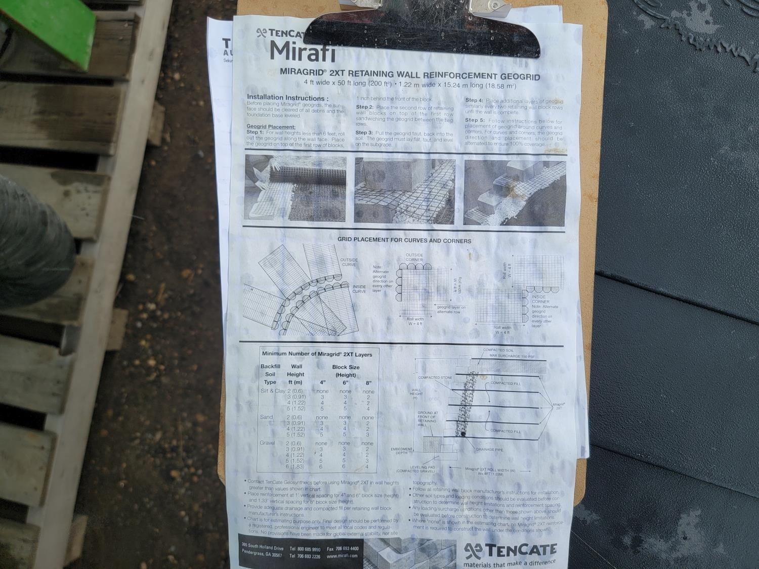 Mirafi Miragrid Retaining Wall Reinforcement Geogrid [24HA18017-021 ...