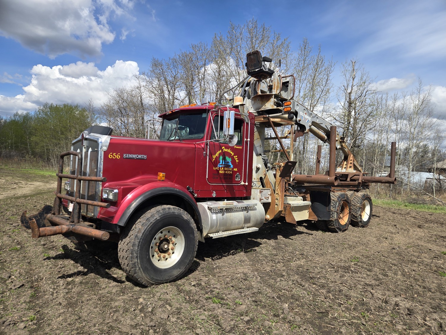 2002 Kenworth W900B T/A Day Cab Log Truck [26EA44001-035] | Team Auctions