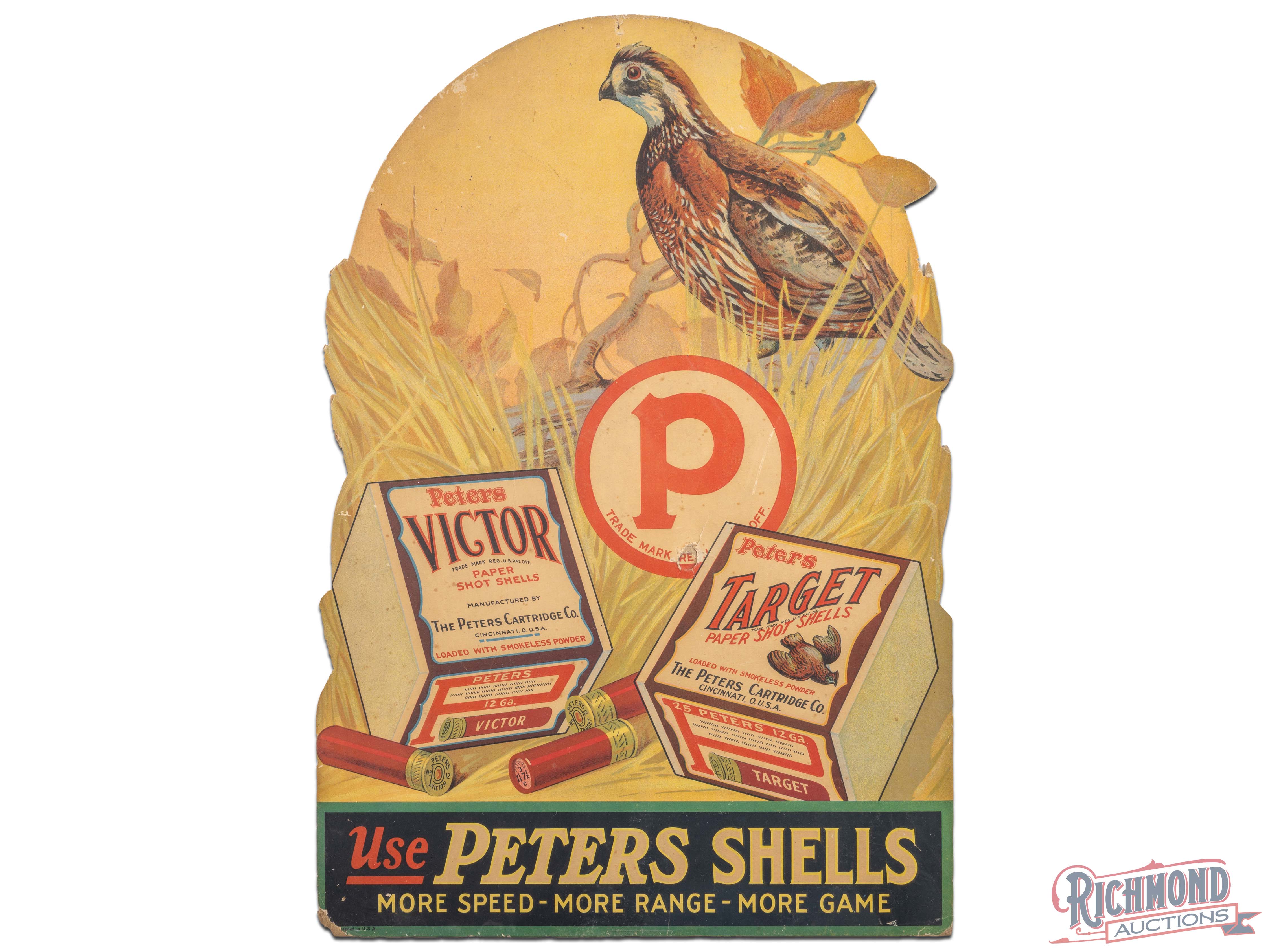 Use Peters Shot Shells "More Speed More Range More Game" Cardboard ...