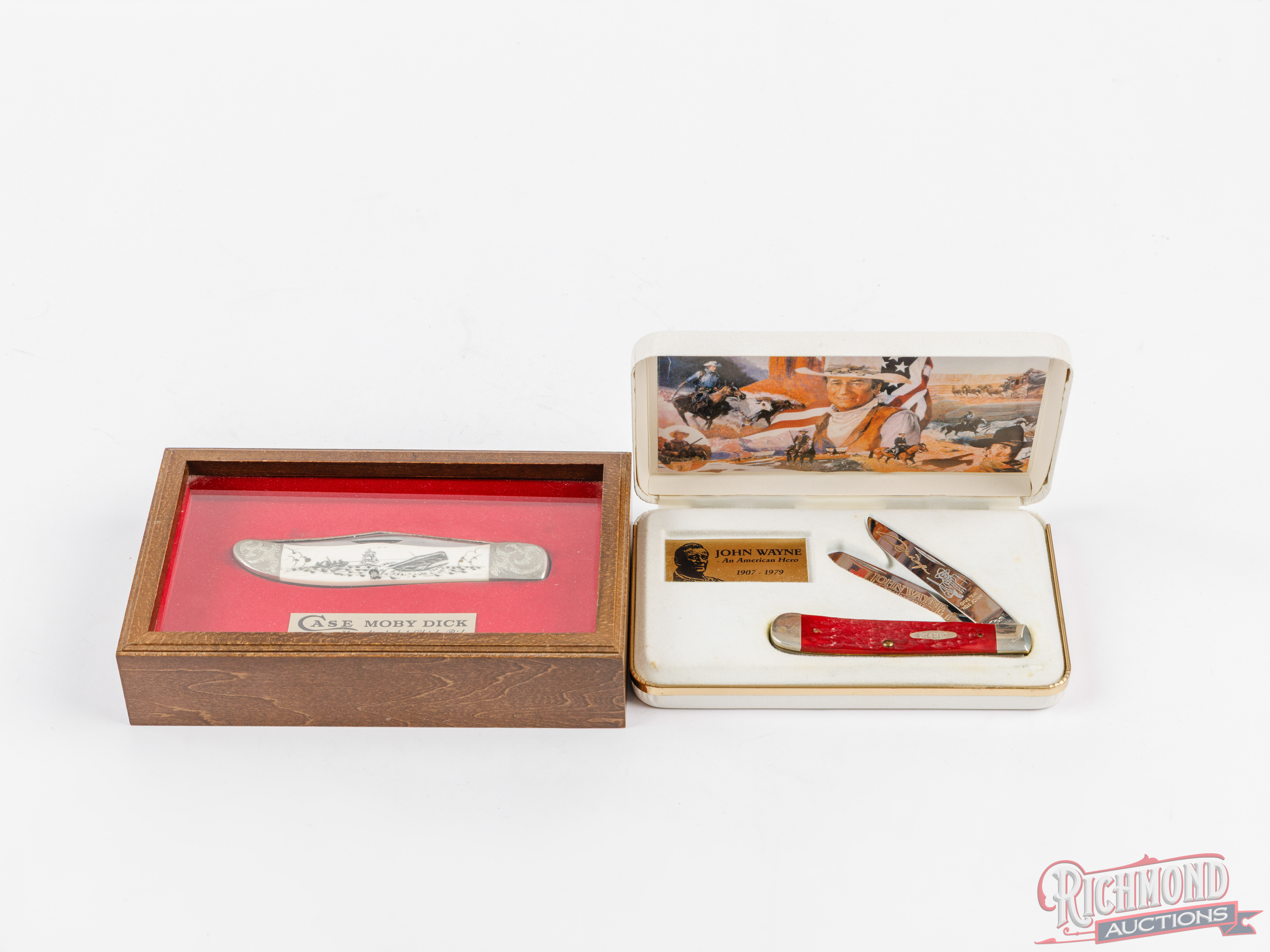 Two Case XX Limited Edition Folder Knives Moby Dick & John Wayne ...