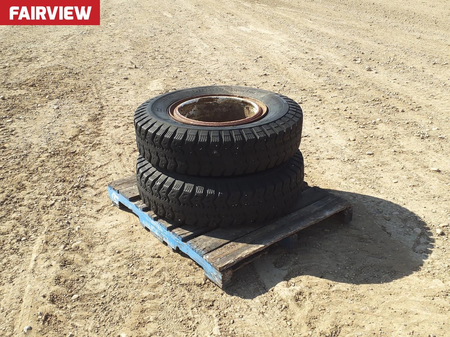 (2) 10.00-20 Tires with Rims [25IE07036-005] | Team Auctions