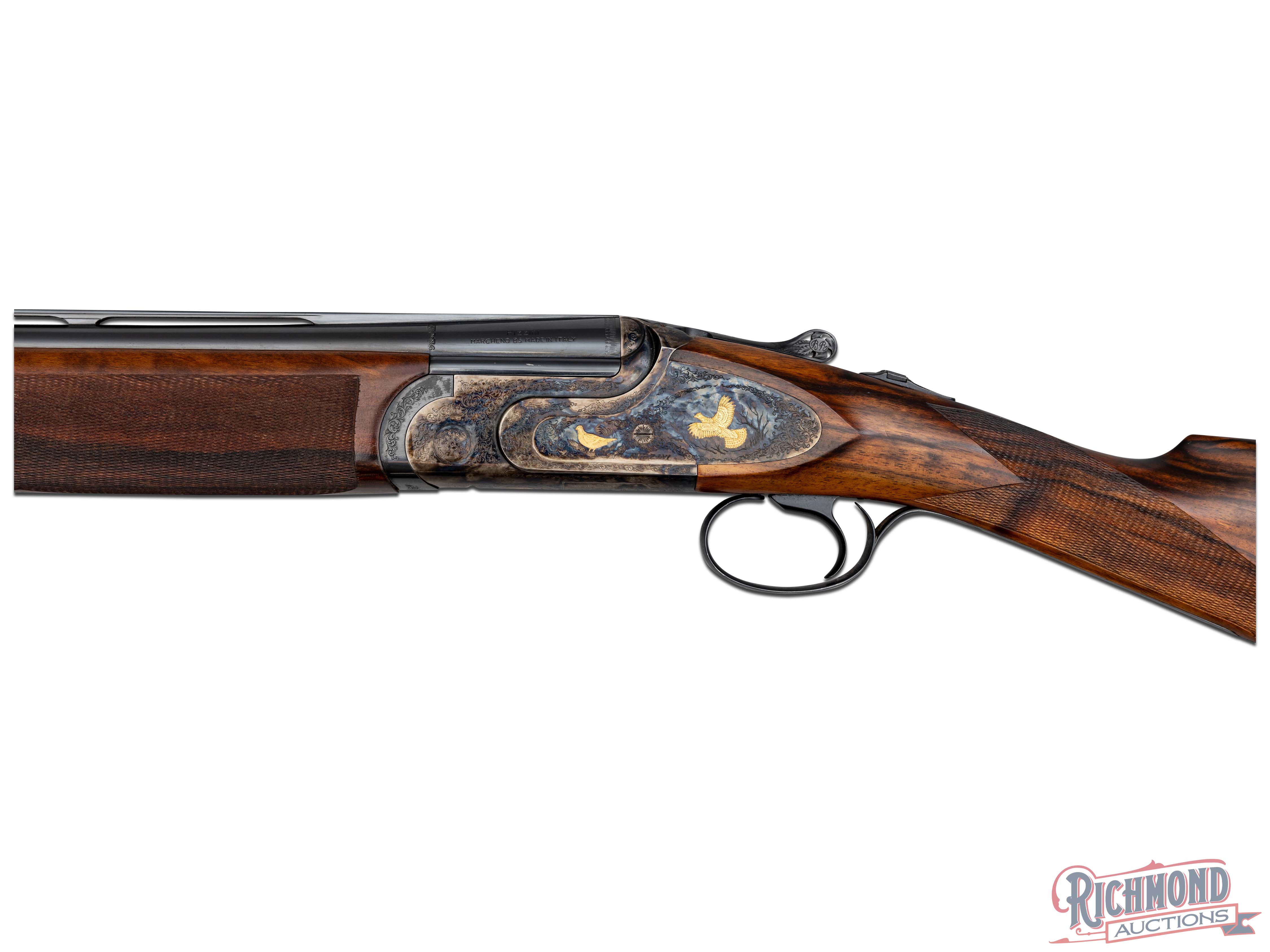 Stunning Rizzini 20 GA Artemis De Luxe Engraved & Gold Inlaid Over ...