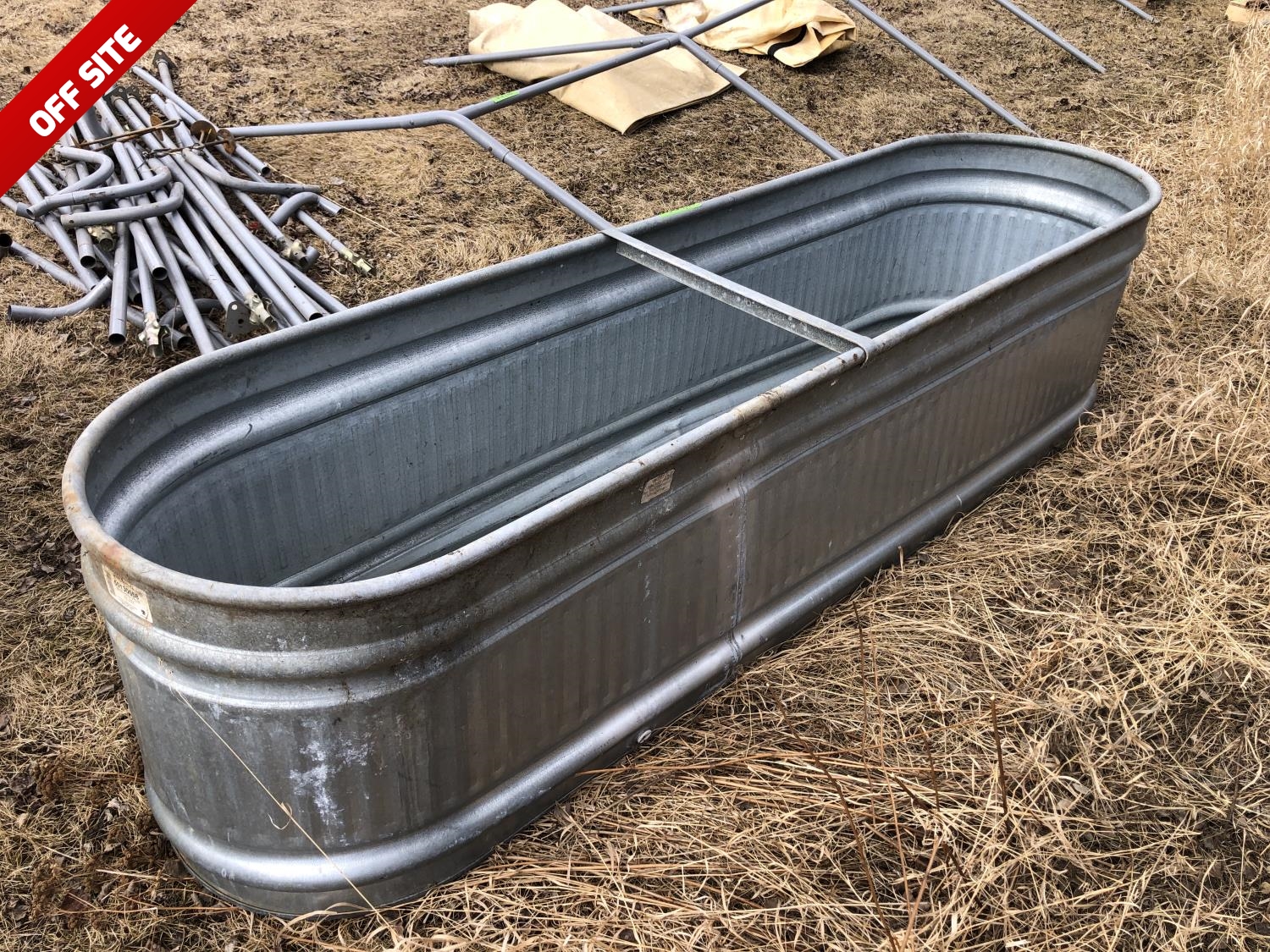91 Inch Galvanized Water Trough [24EA33004-044] | Team Auctions