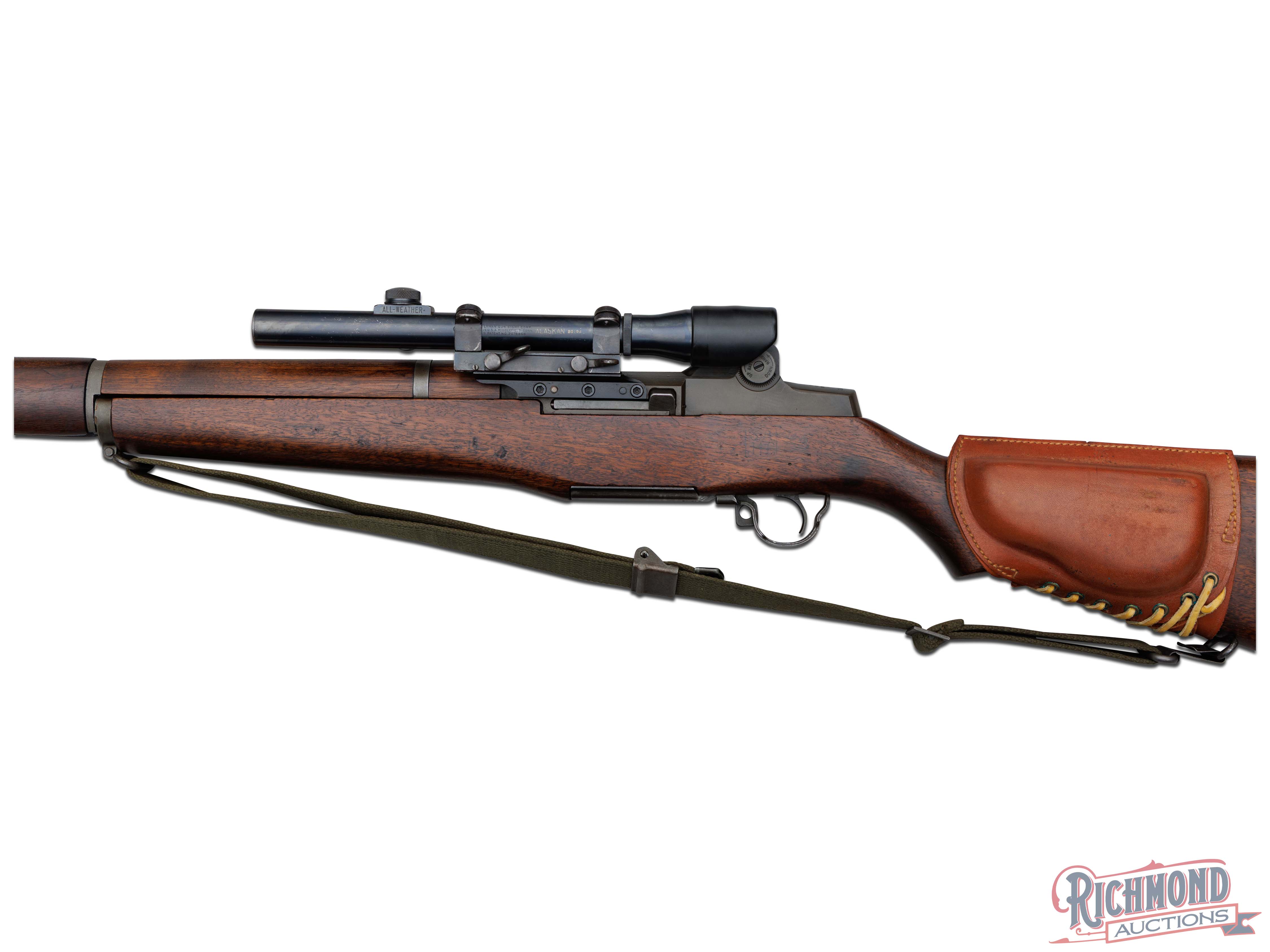 Late WW2 Era Springfield Armory M1C Garand Sniper Semi-Automatic Rifle ...