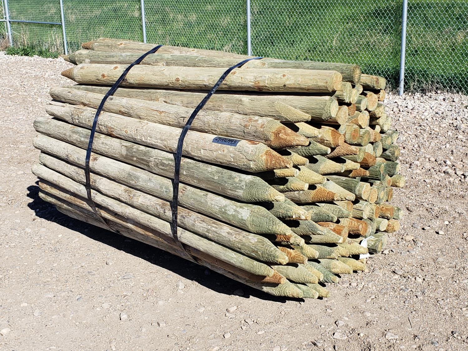 (115) 3-4 Inch X 6 Ft Treated Fence Posts (Unused) [24FP03993-040 ...