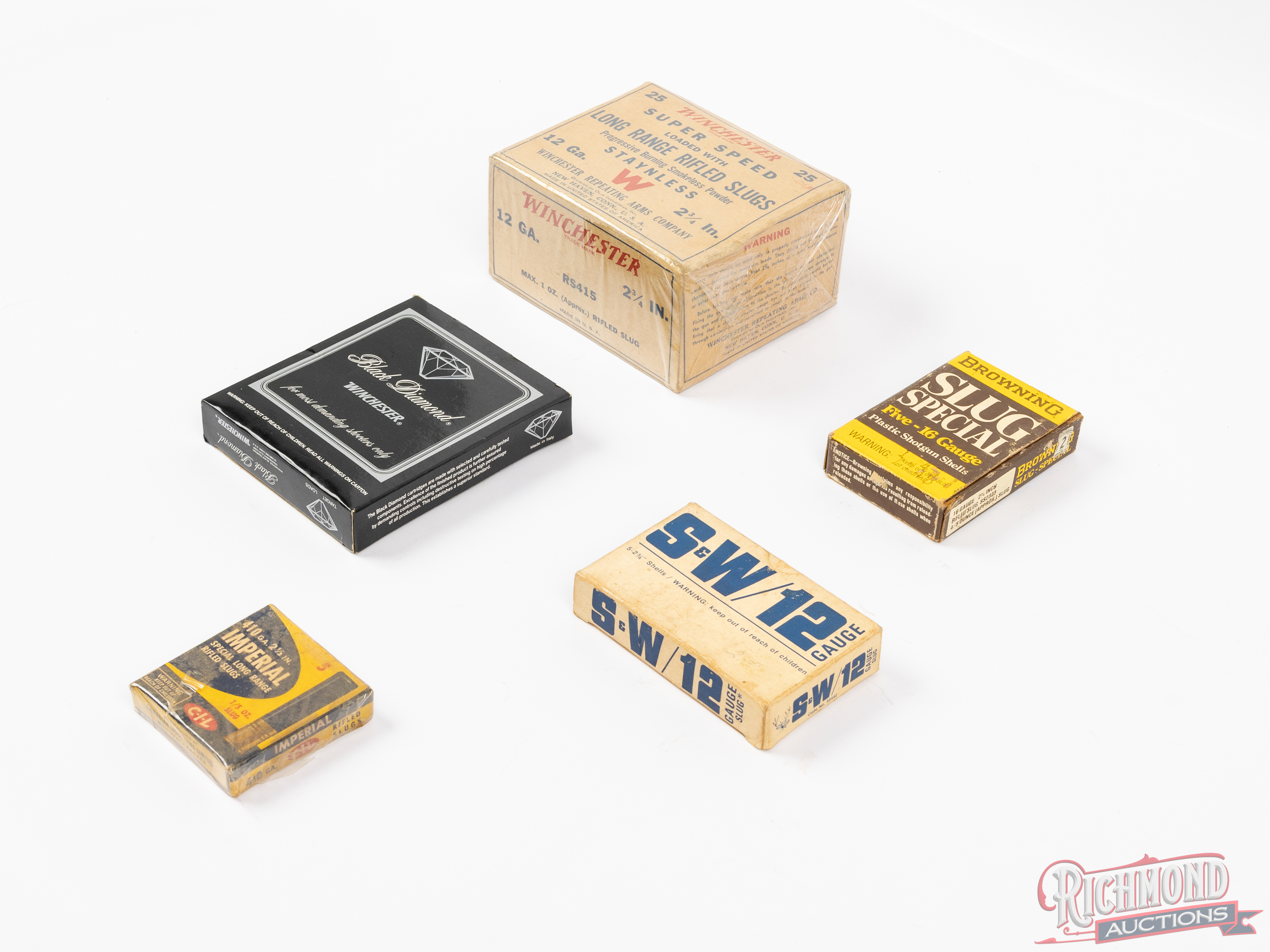 Lot Collector Shotshell Boxes Some Full Browning, Winchester, S&W and ...