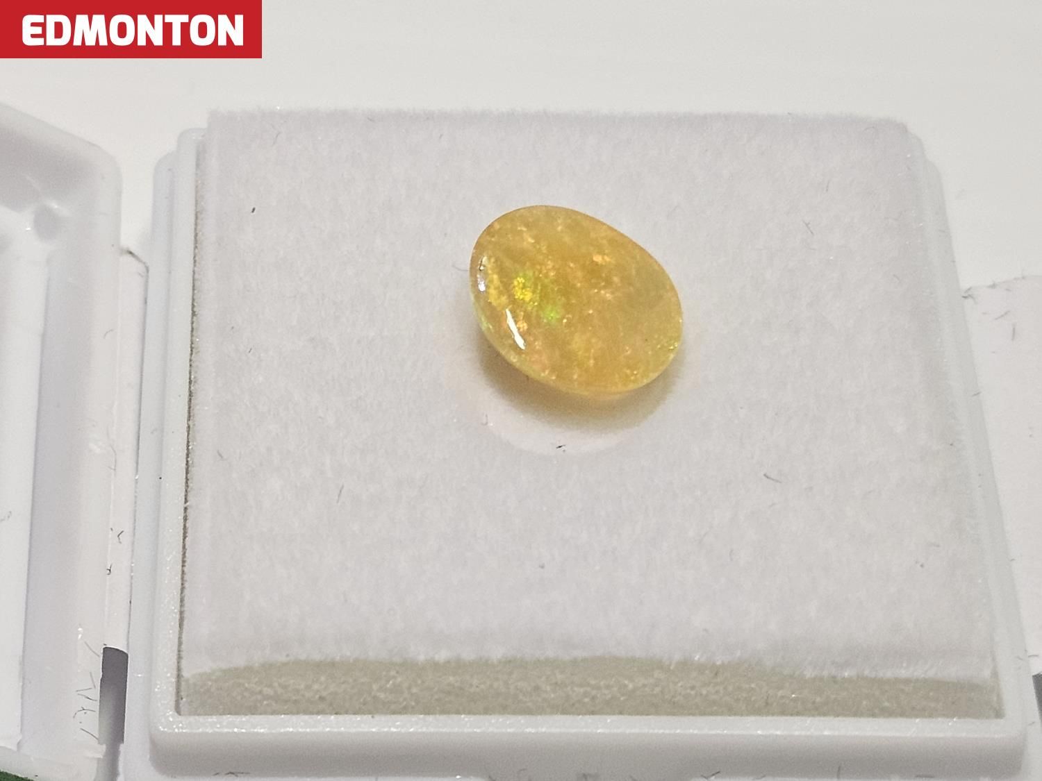 Smartlife 2.1 Ct Natural White Fire Opal, Oval Cabochon Cut (Unused ...