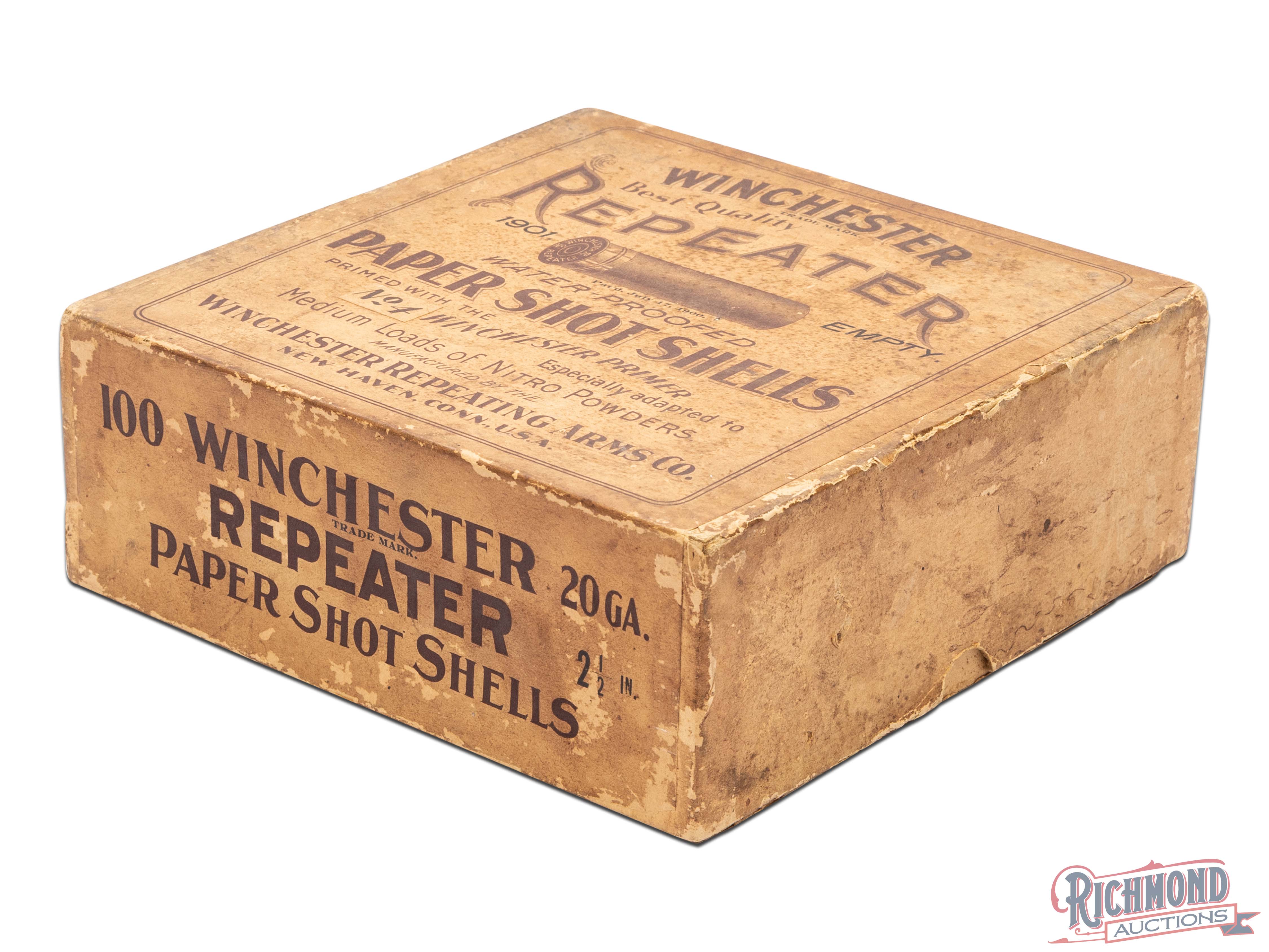Full 100 Round Box Of Winchester Repeater 20 Gauge Empty Paper Shot ...