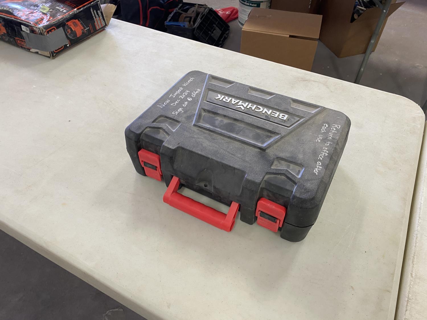 Benchmark 1/2 Inch Impact Wrench W/ (2) Batteries & Charger [25IO02001 ...