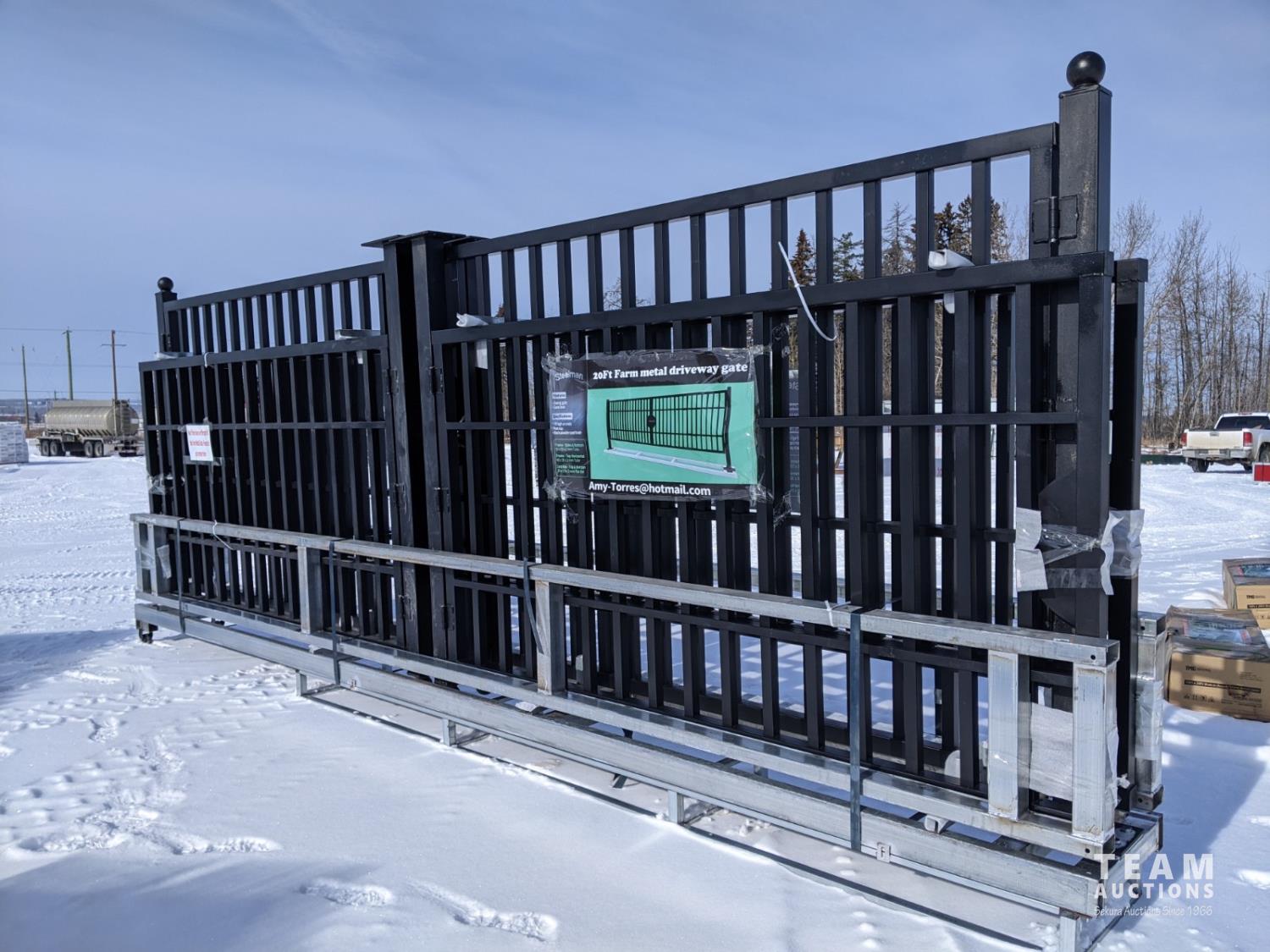 Greatbear TM18-NCC 20 Ft Metal Driveway Iron Gates (Unused) [24AC03994 ...