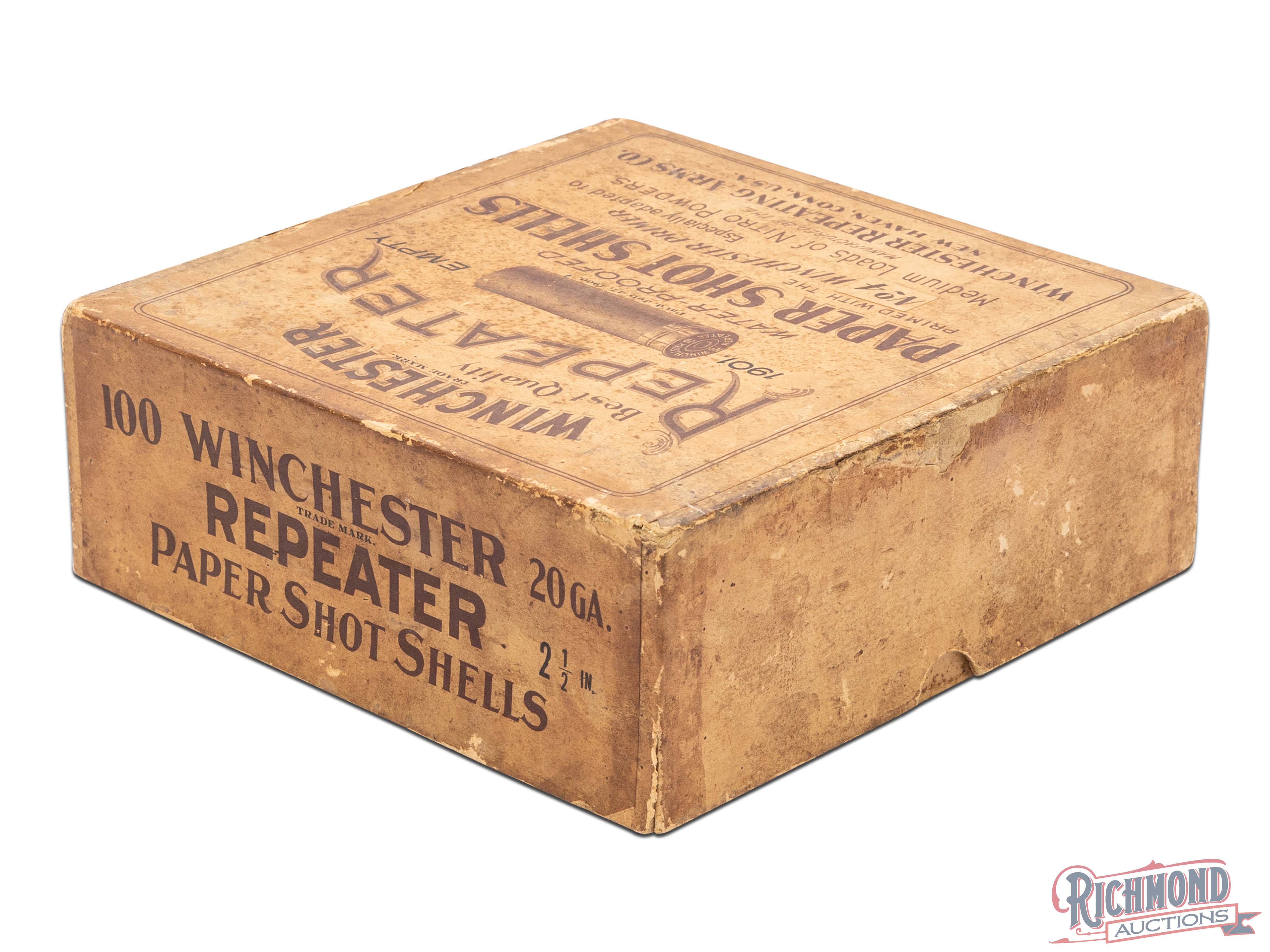 Full 100 Round Box Of Winchester Repeater 20 Gauge Empty Paper Shot ...
