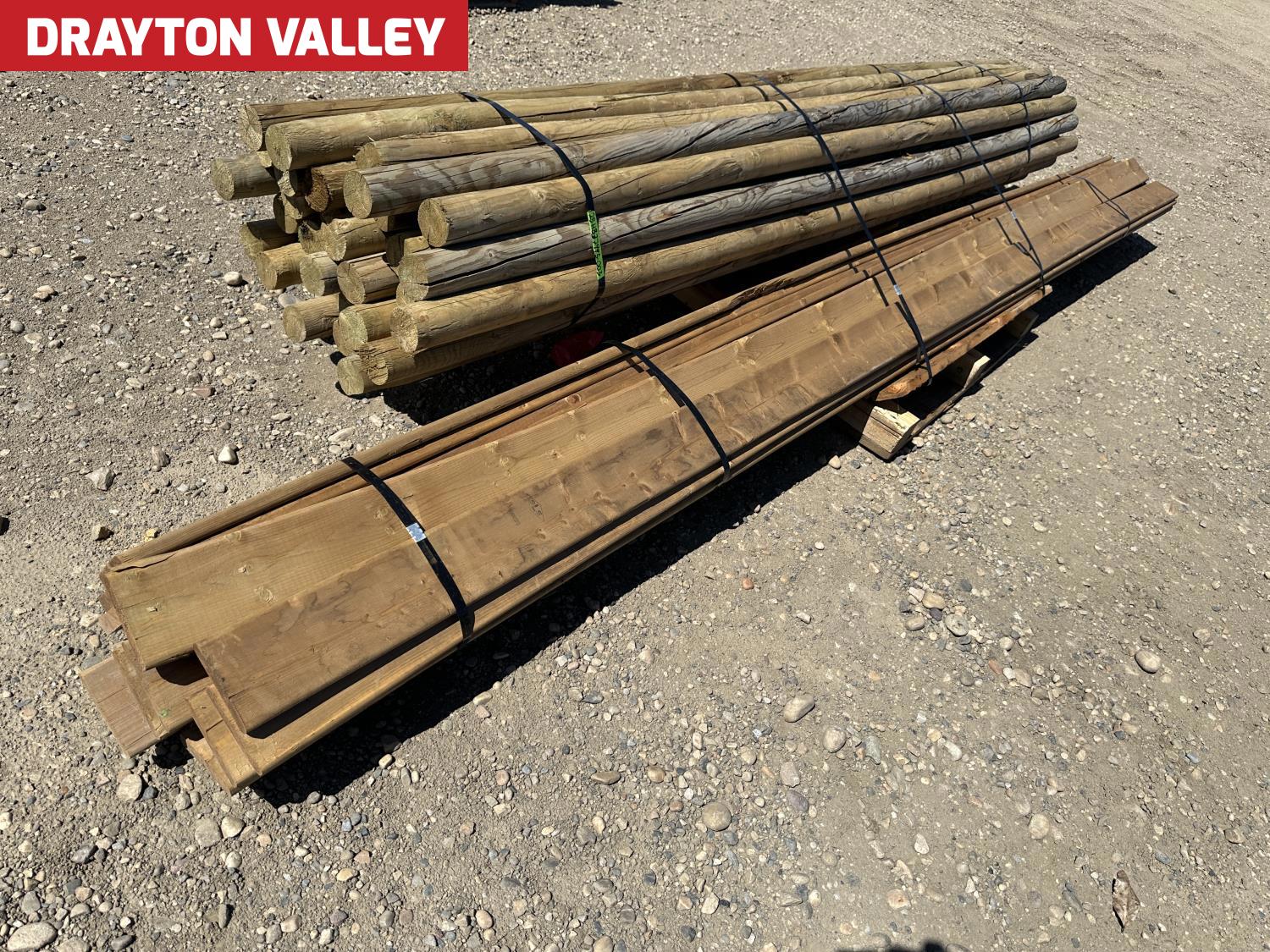(32±) 3 Inch X 12 Ft Dowel Rails and (13±) 5 Inch X 1 Inch X 16 Ft ...