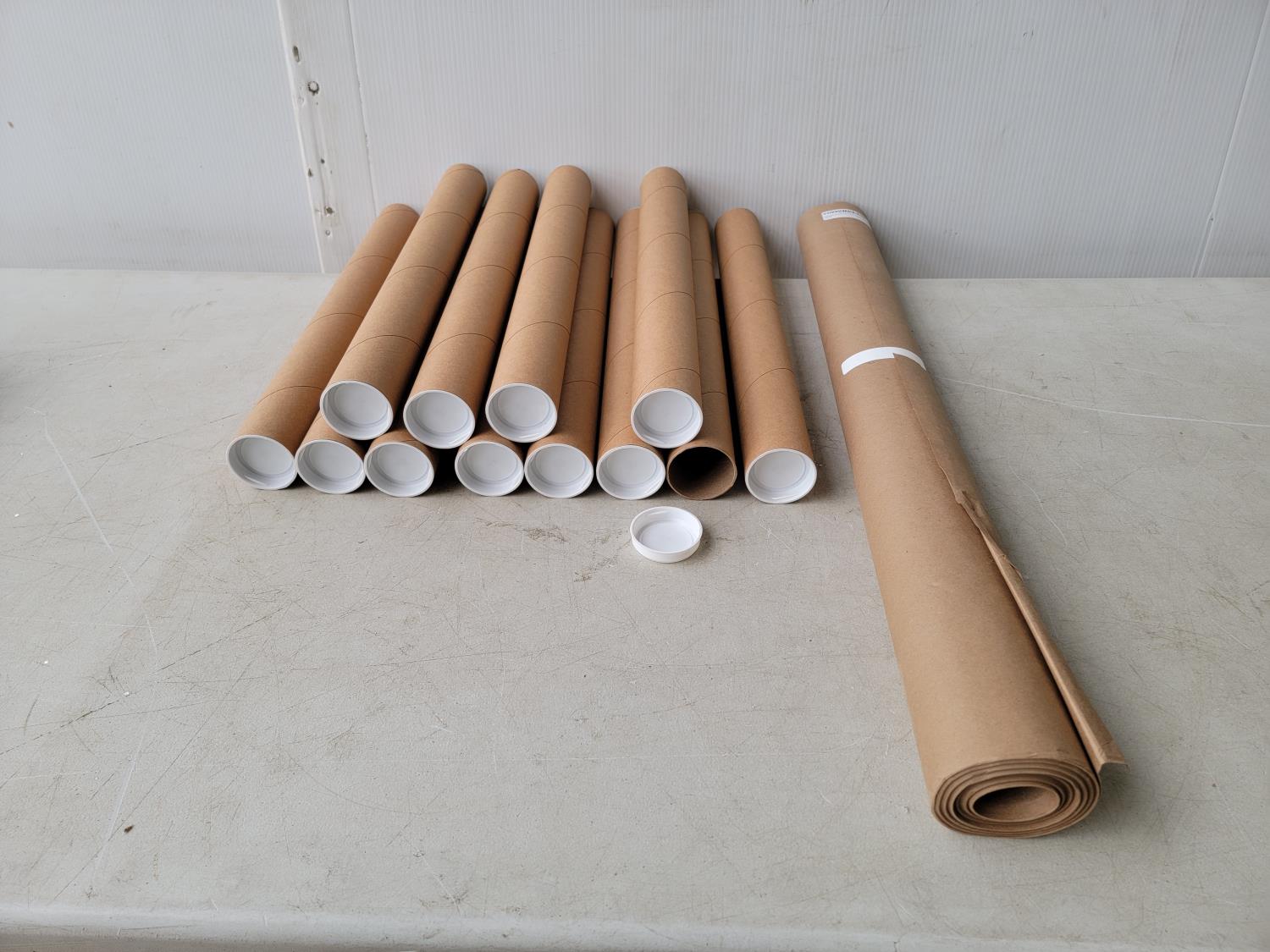 Qty of Cardboard Tubs and Brown Wrapping Paper [24FE05989-095] | Team ...