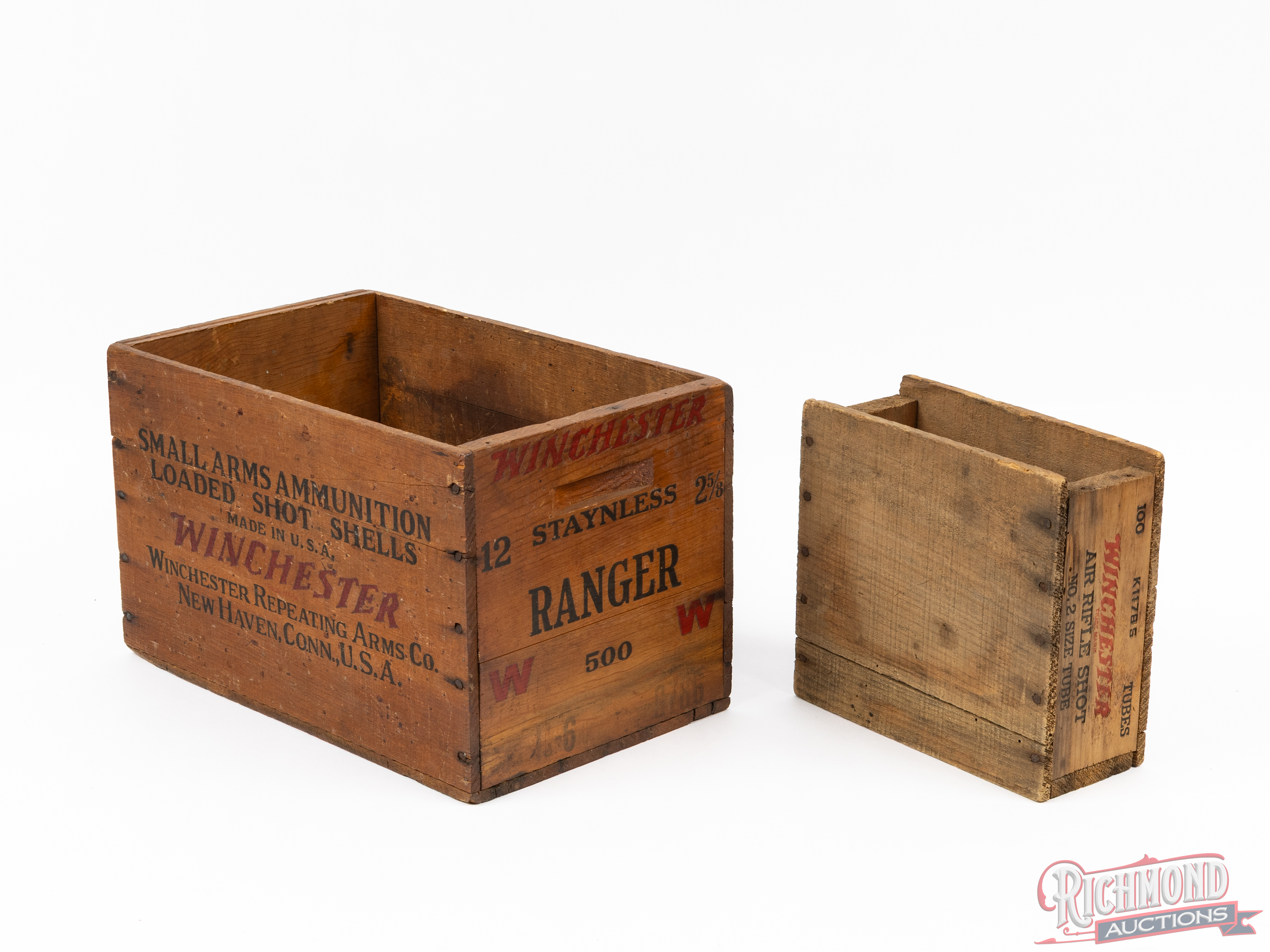 2 Winchester Wooden Shot Shell And Air Rifle Shot Boxes | Richmond Auctions