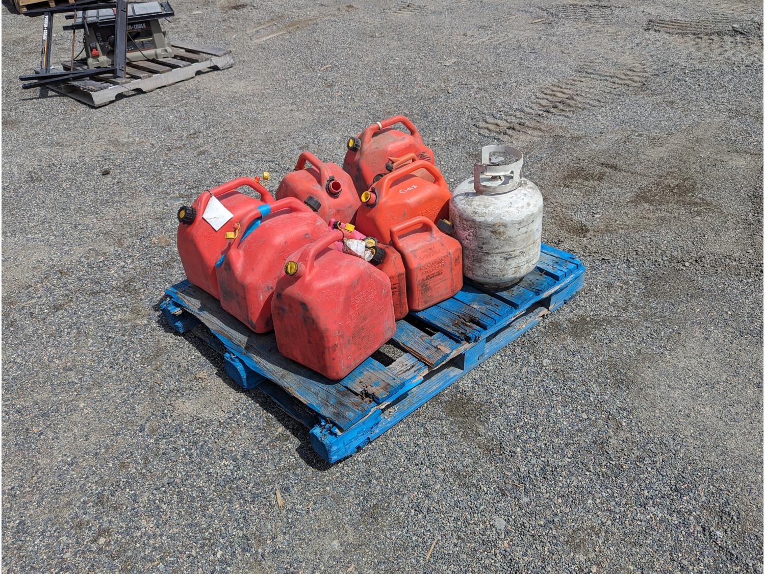 Qty of Gas Cans & Propane Tank [24FC15002-004] | Team Auctions