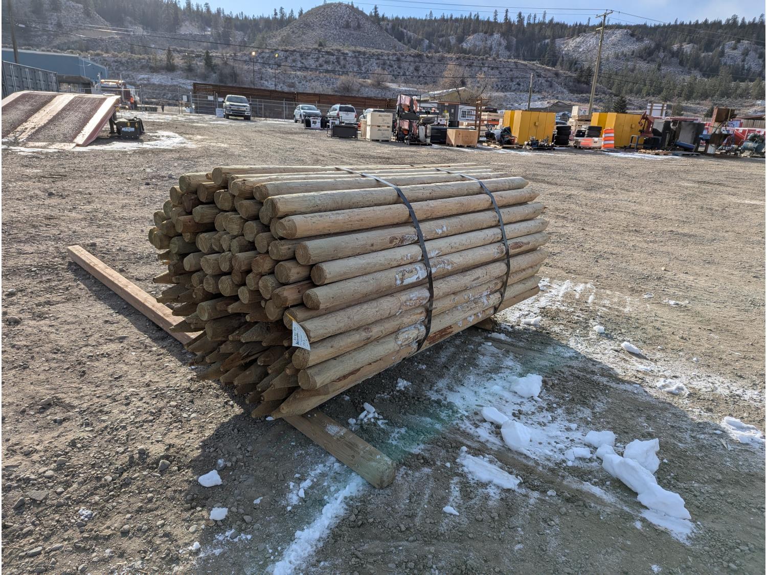 (115) 3-4 Inch X 7 Ft Treated Posts (Unused) [25BD10993-003] | Team ...