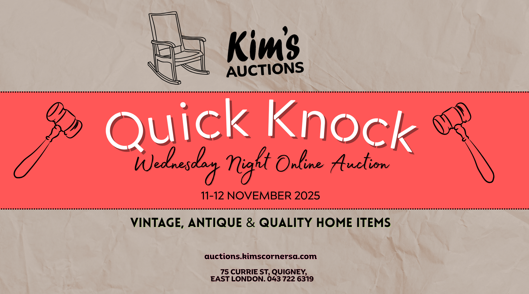 Quick Knock Wednesday Night Online Auction - 12/11/2025 | Kim's Corner