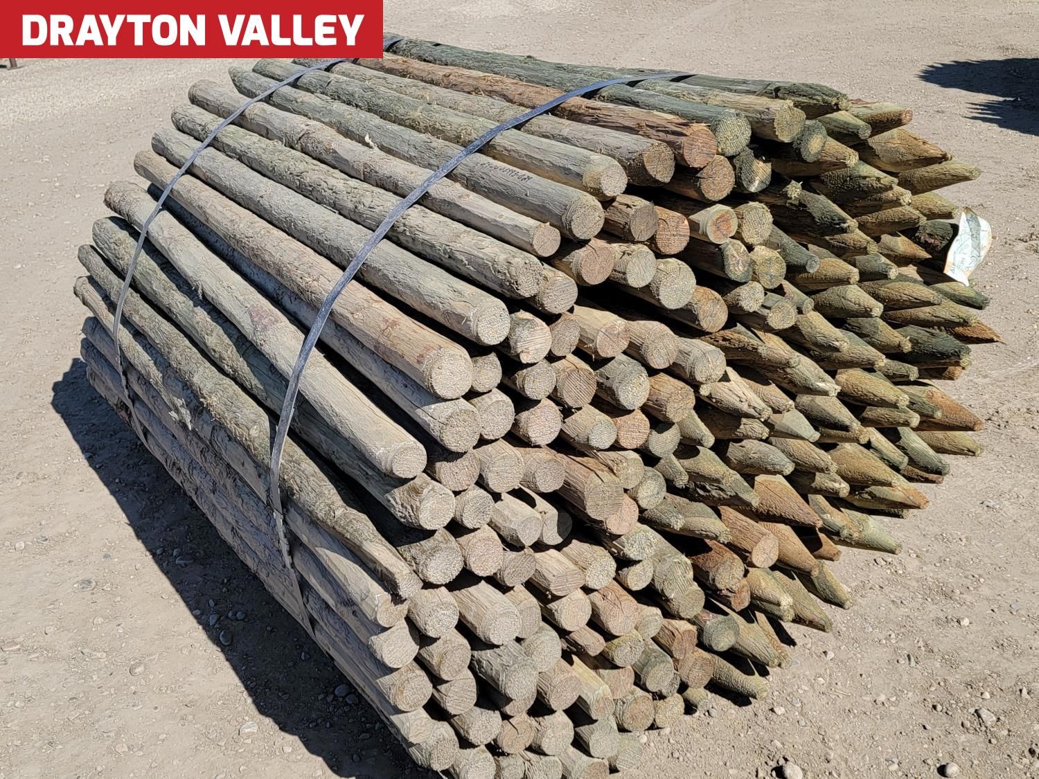 (180) 2-3 Inch X 6 Ft Treated Fence Posts (Unused) [25KH10993-012 ...