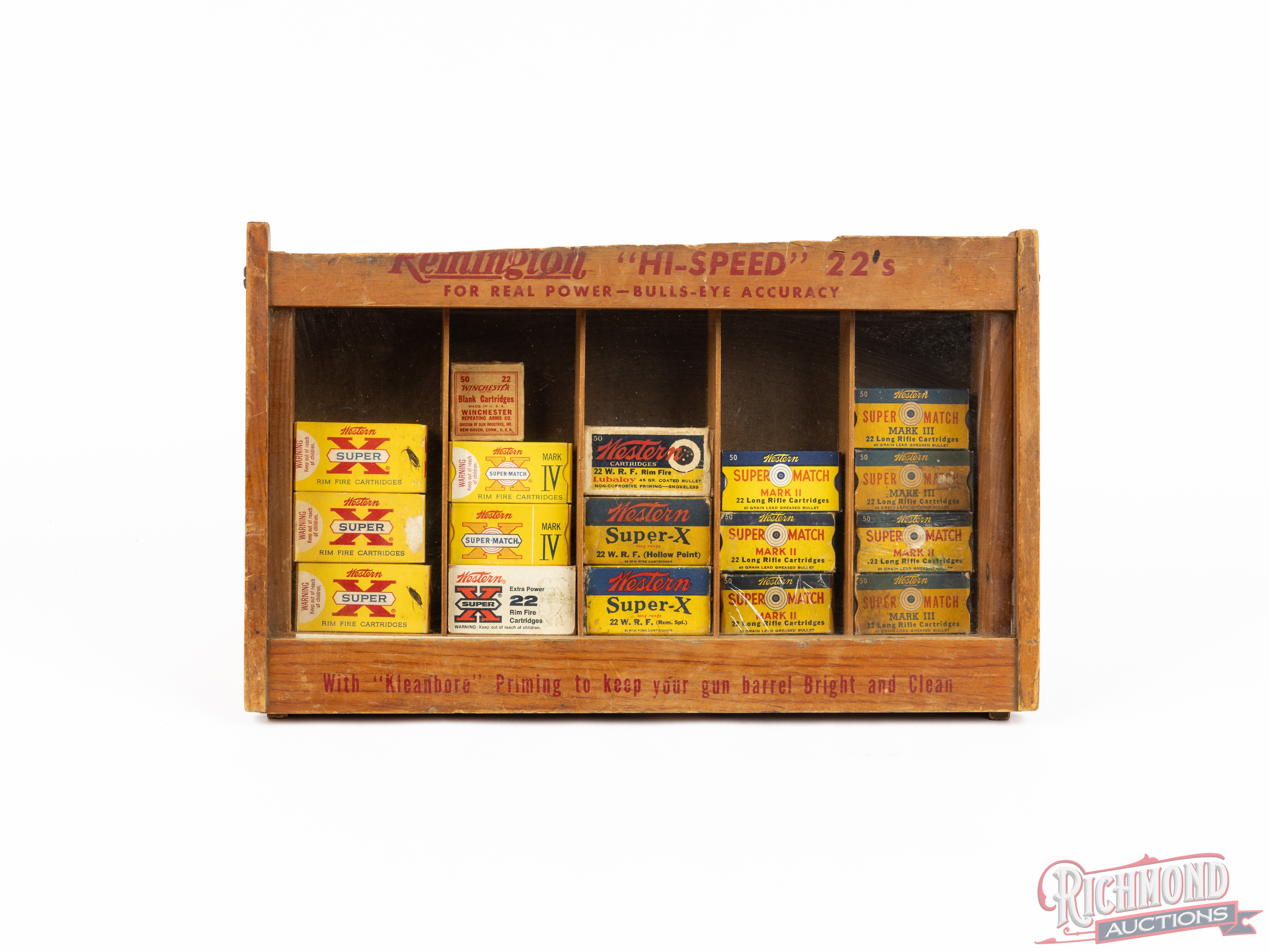 Remington "Hi-Speed" 22's Wood Retail Counter Display & 17 Collector ...