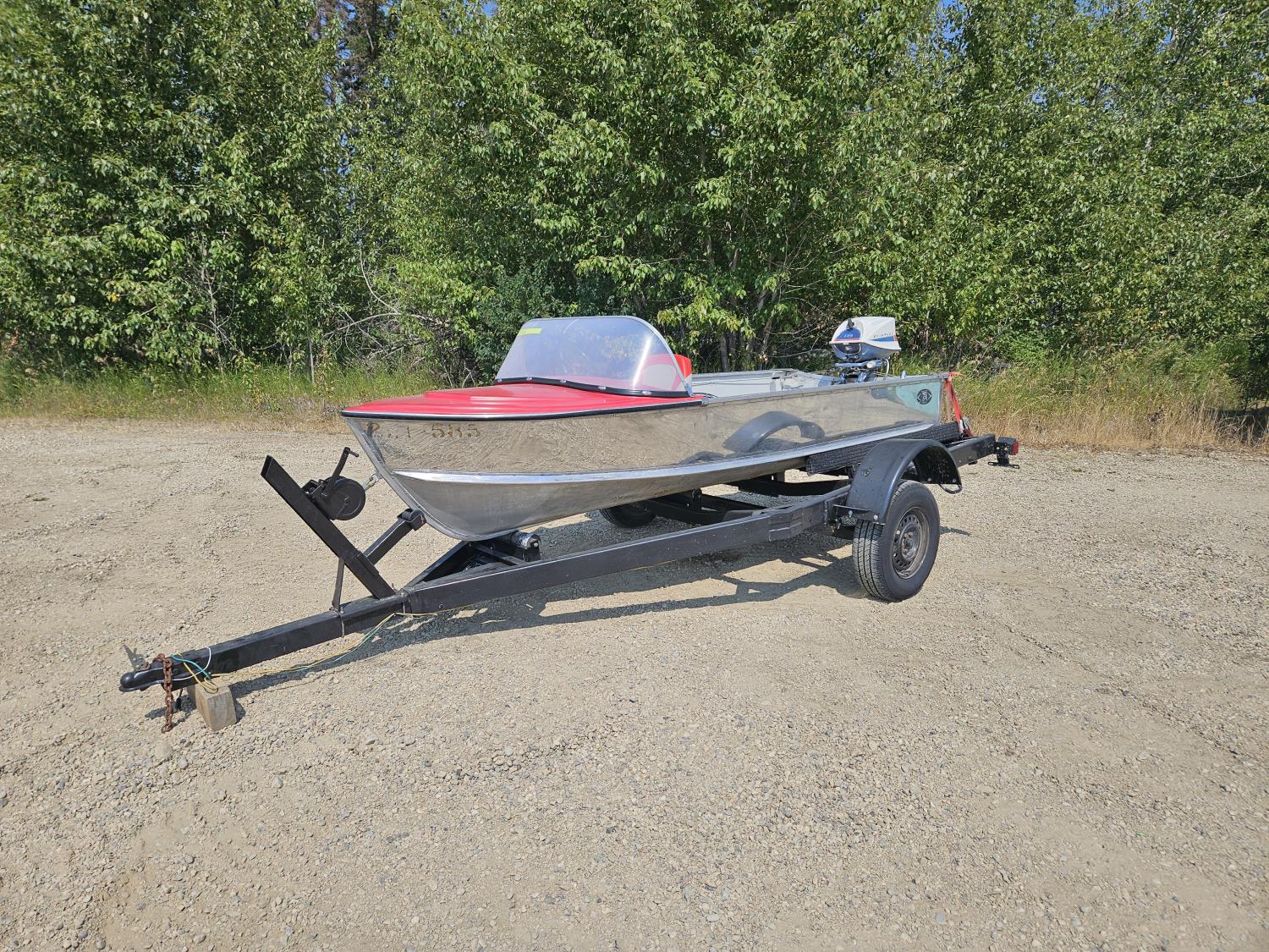 Sears 12 Ft Aluminum Boat & Trailer [24HD10022-002] | Team Auctions