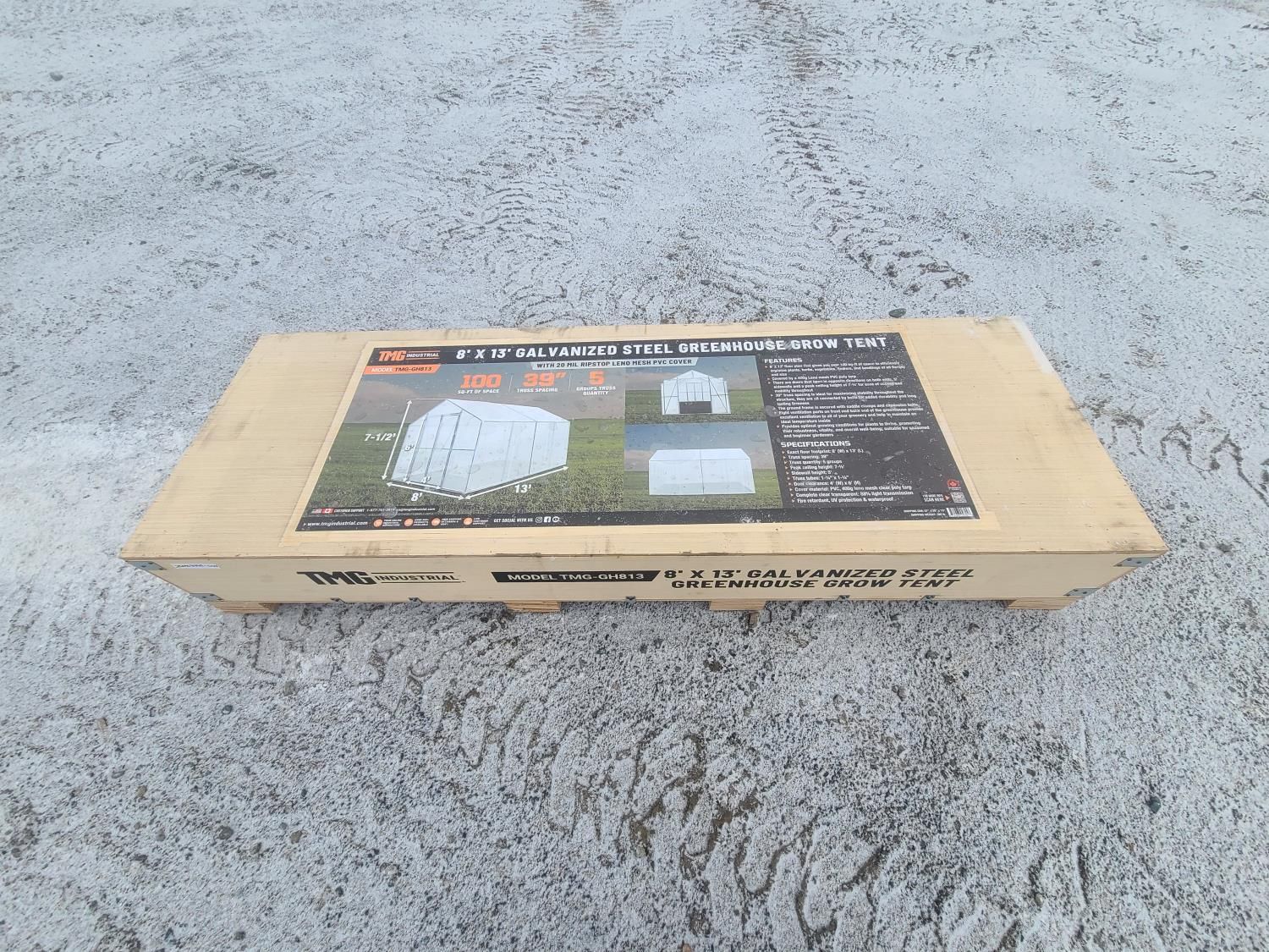 TMG Industrial TMG-GH813 8 Ft X 13 Ft Galvanized Frame Greenhouse Grow ...