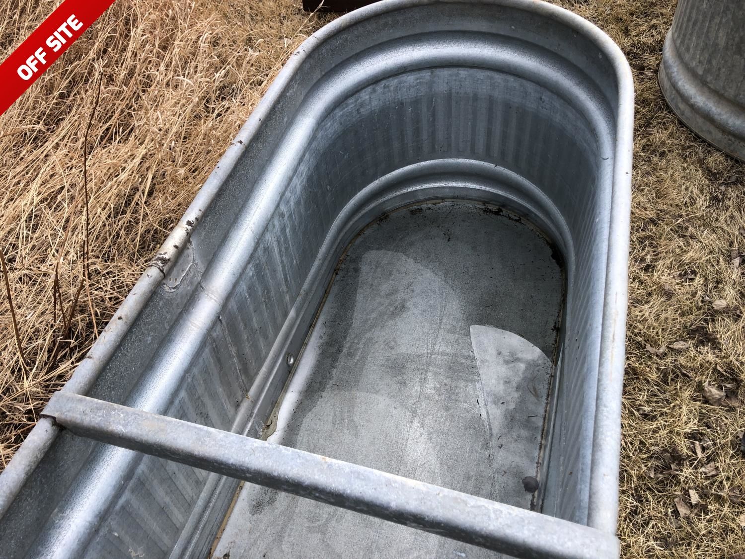 91 Inch Galvanized Water Trough [24EA33004-044] | Team Auctions