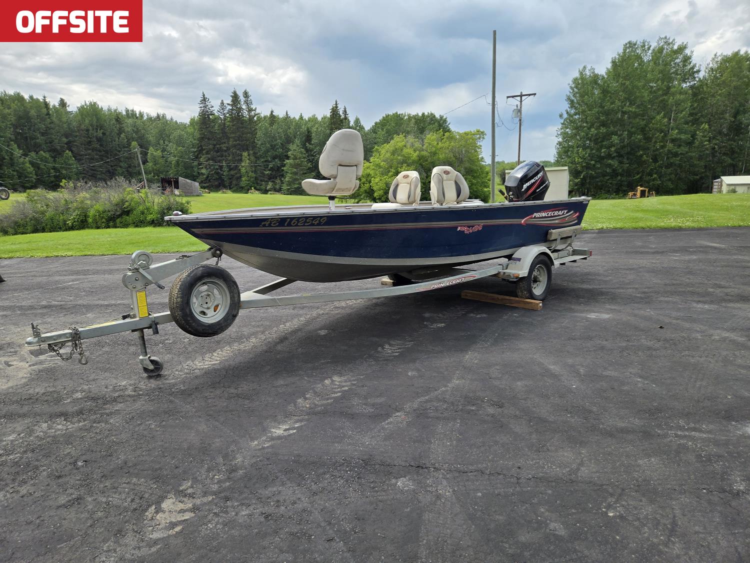 2004 Prince Craft Pro Guide 18 Ft Aluminum Fishing Boat & Trailer ...