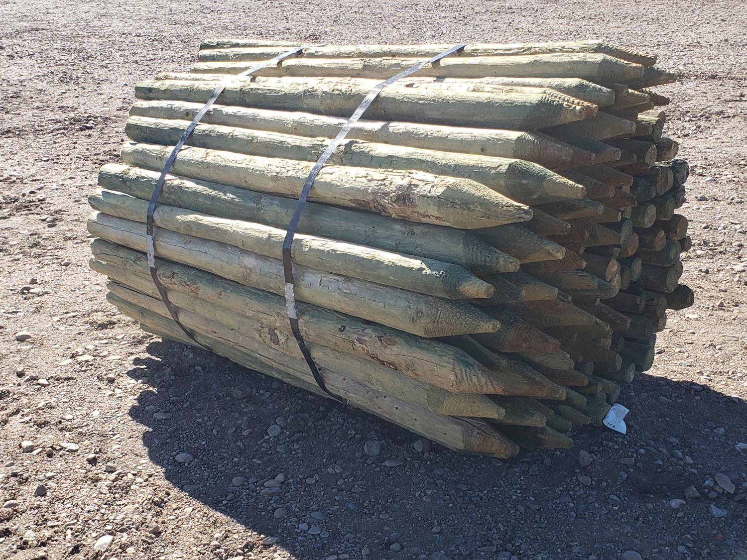 (115) 3-4 Inch X 6 Ft Treated Fence Posts (Unused) [24FP03993-041 ...