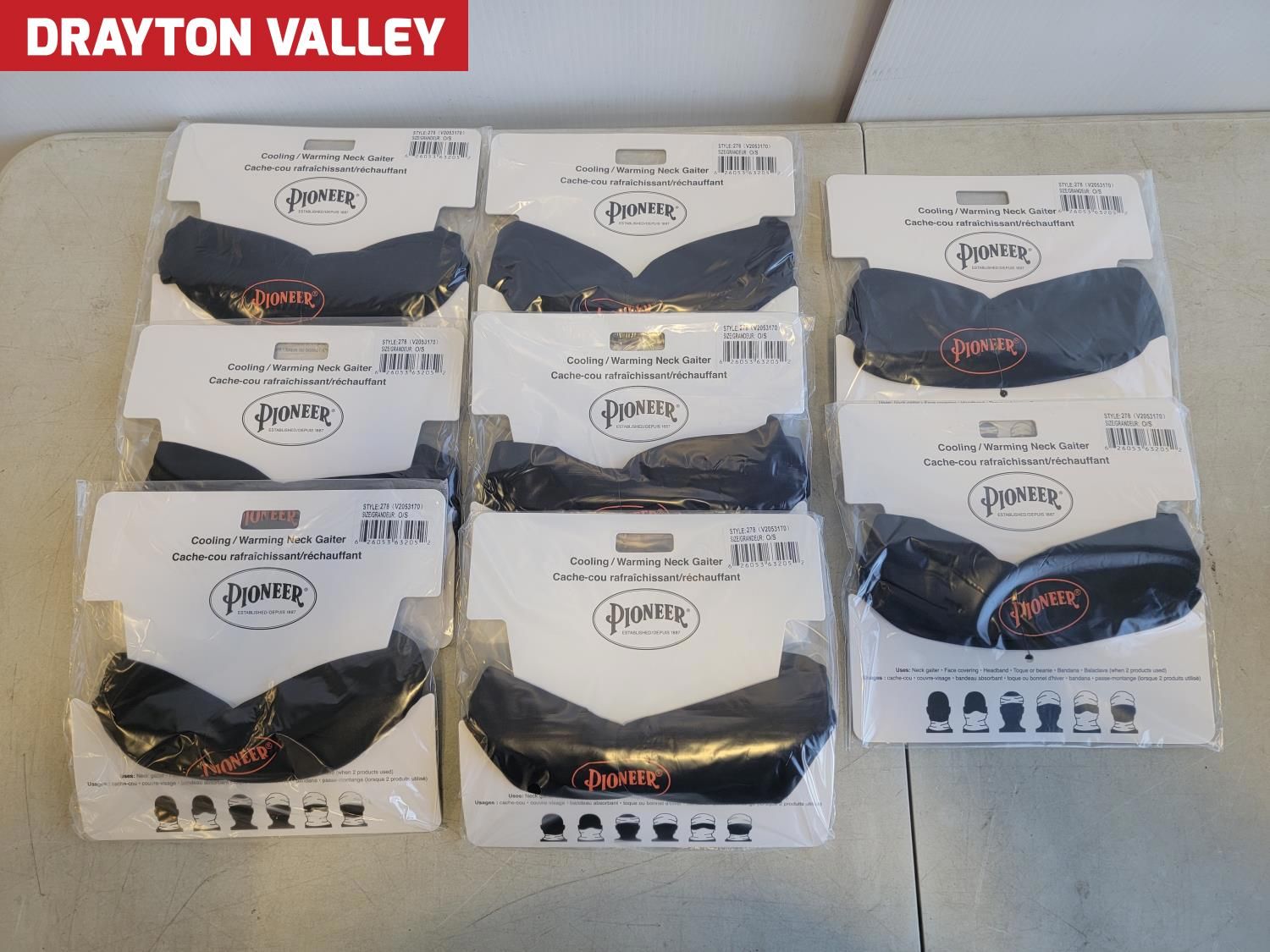 (8) Neck Gaiters, 1 Inch X 50 Yard Roll of Abrasive Cloth and Size 9 ...