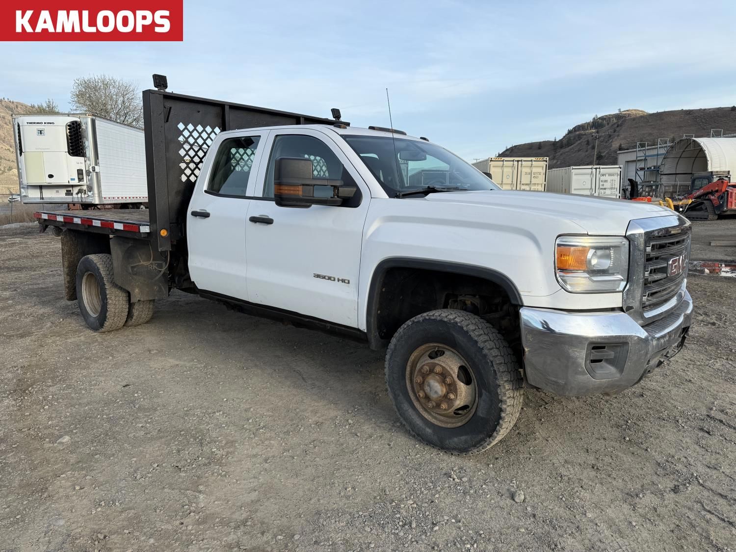 2015 GMC Siera 3500HD 4X4 Extended Cab Dually Flat Deck Pickup Truck ...