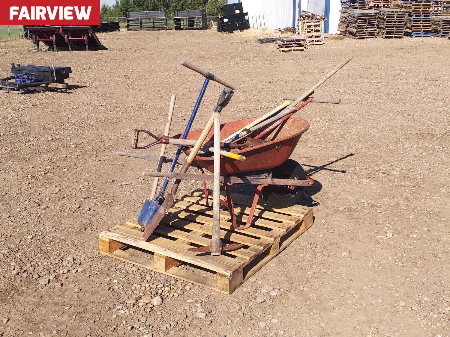 Wheel Barrow & Misc Yard Tools [25IE07006-009] | Team Auctions