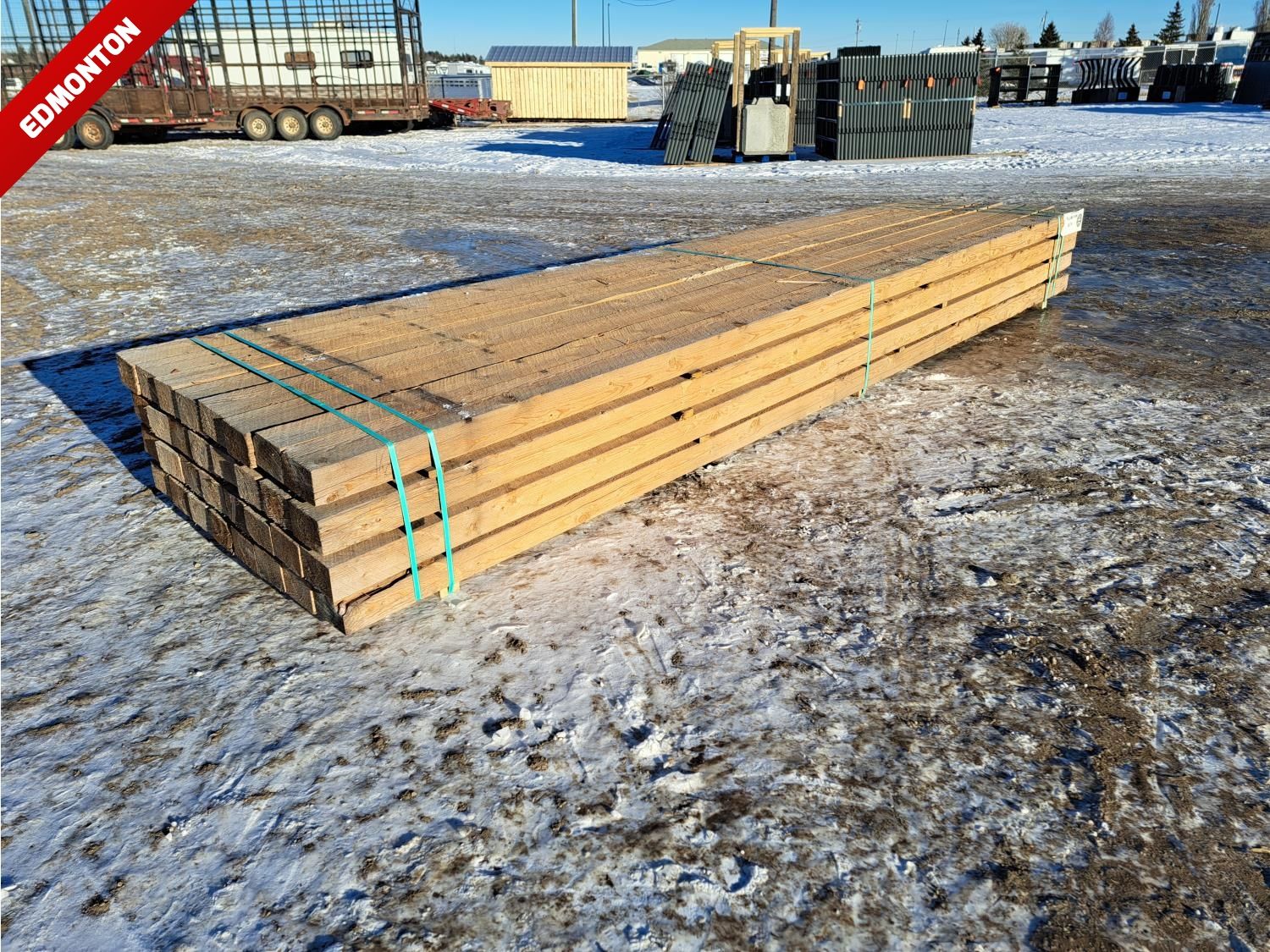 (32) 4 Inch X 6 Inch X 16 Ft Hem-Fir Rough Timbers (Unused) [24BE18796 ...