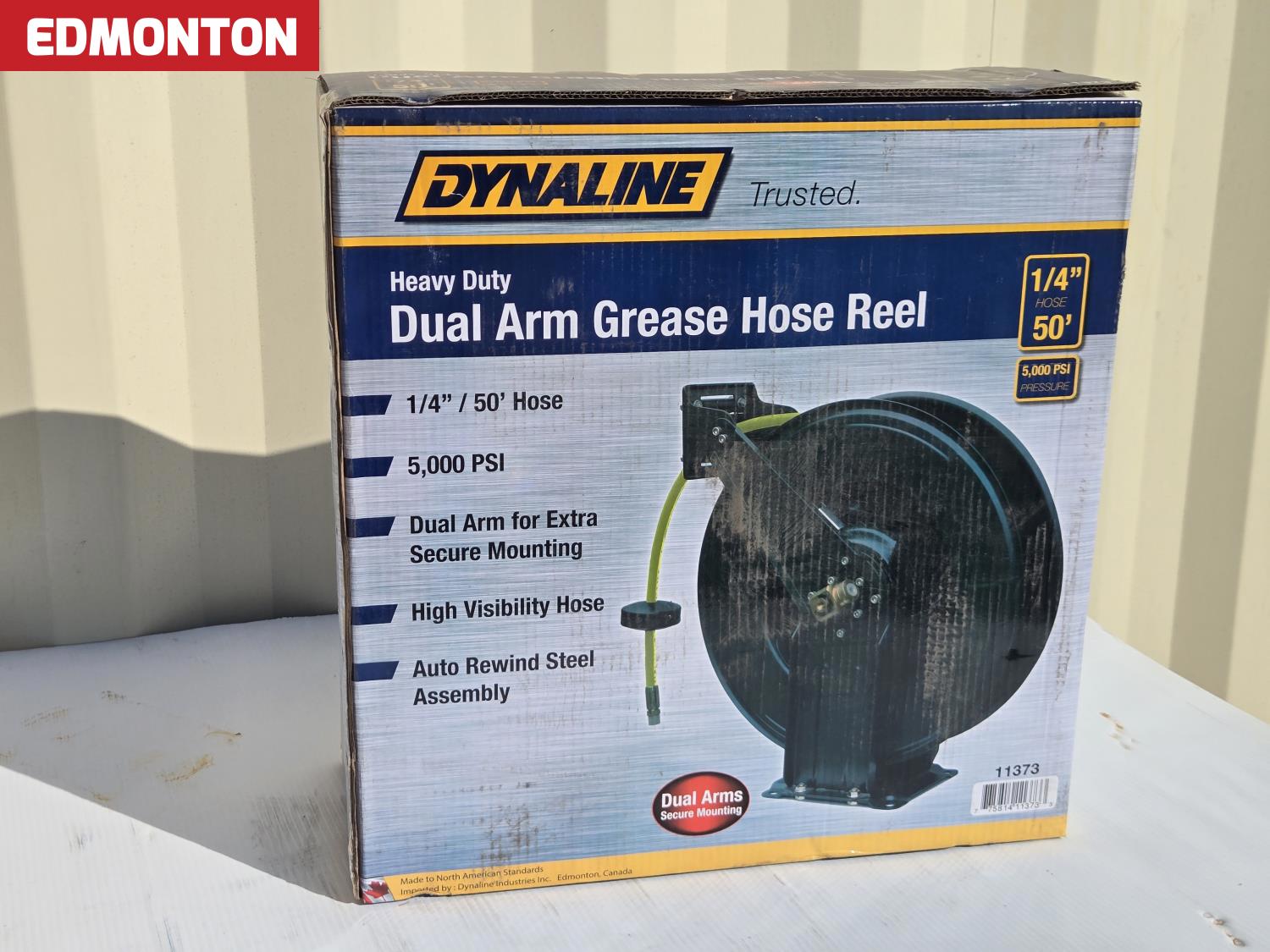 Dynaline Heavy Duty Dual Arm Auto Rewind Grease Reel with Hose (Unused ...