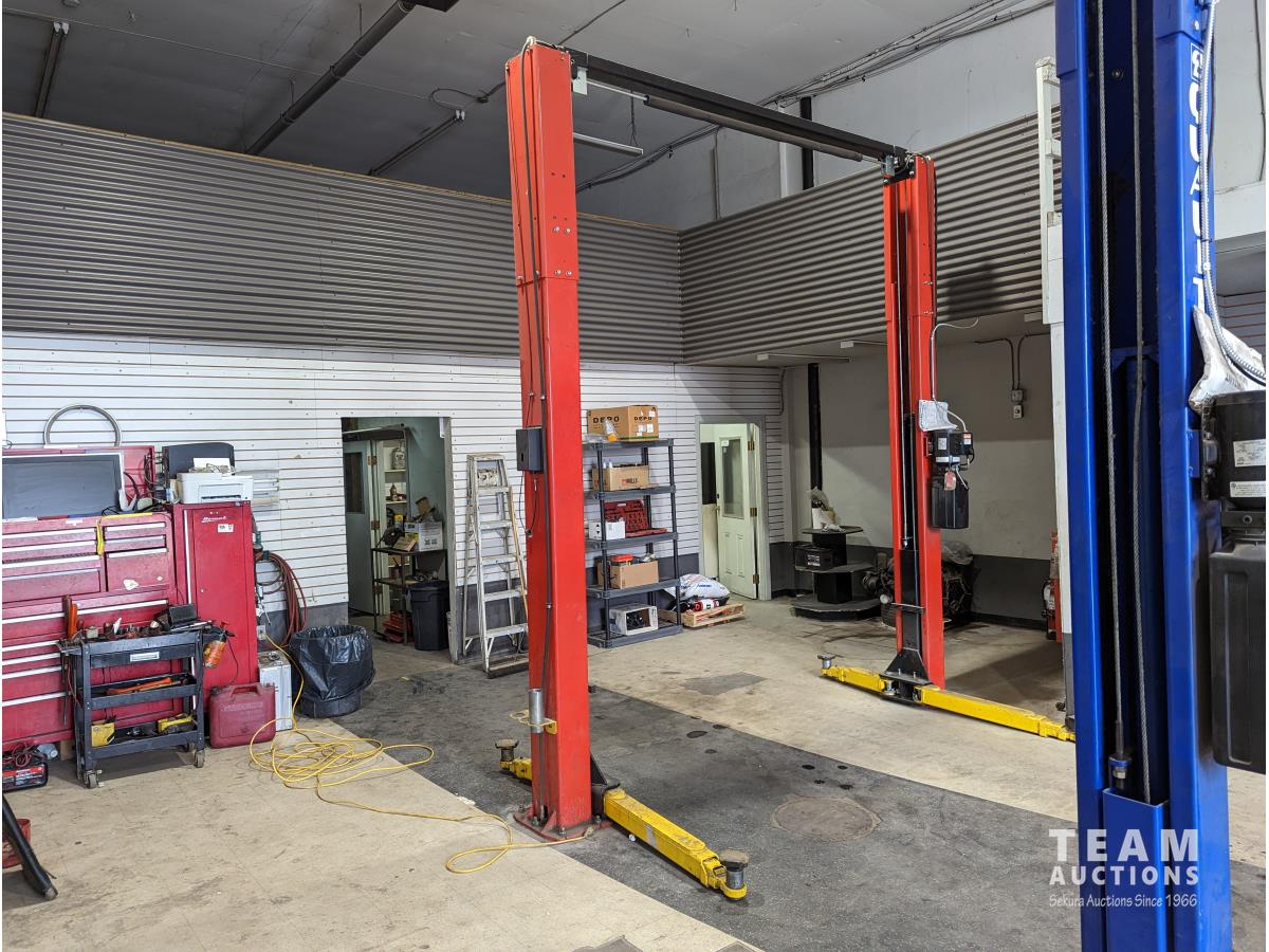 2016 John Bean EELR532A 10,000 lb Two Post Floor Plate Auto Lift ...