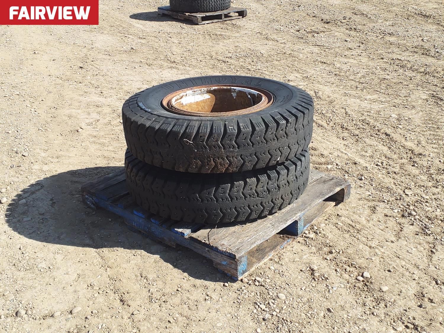 (2) 10.00-20 Tires with Rims [25IE07036-005] | Team Auctions