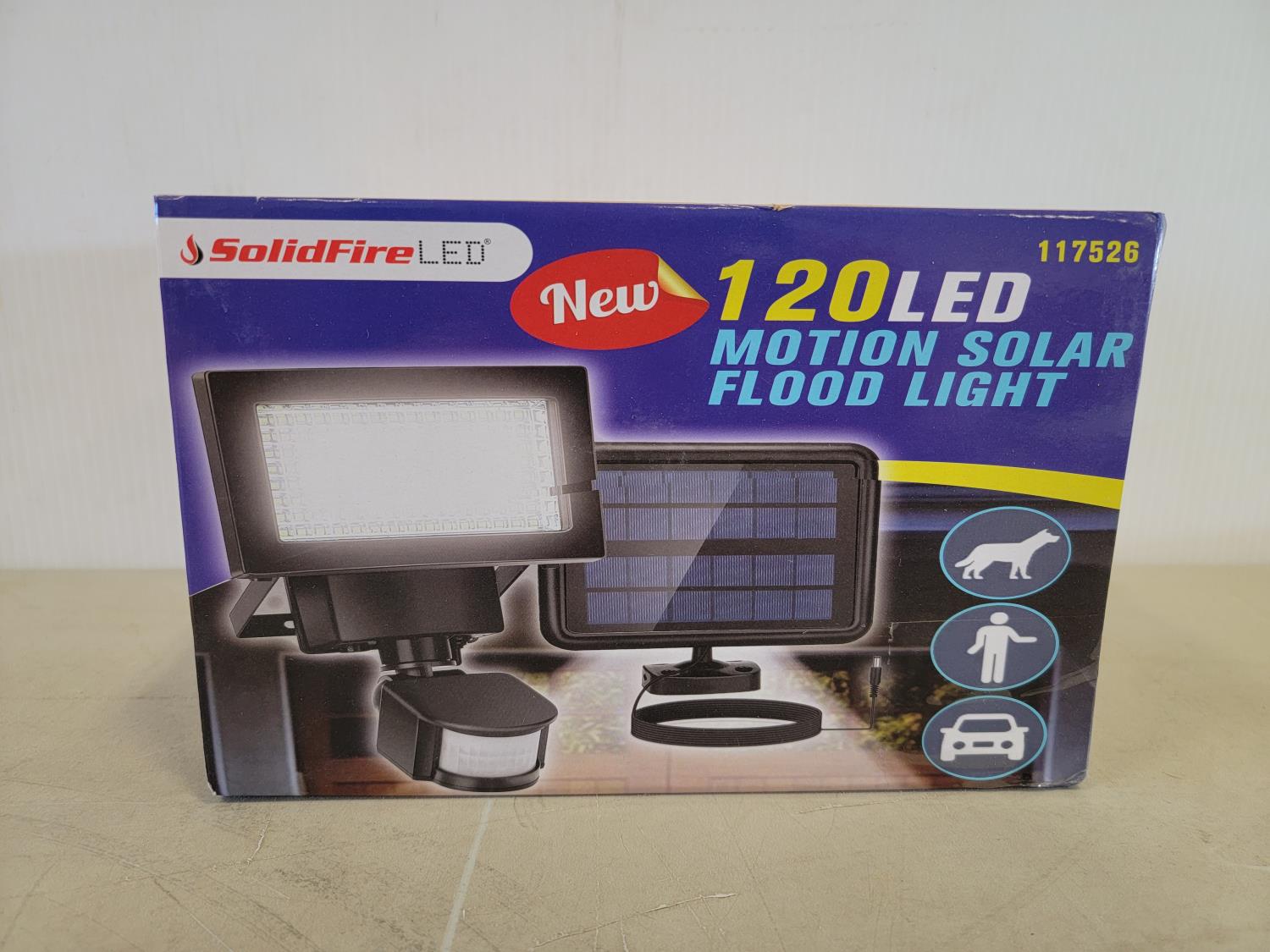 Solidfire LED 120 LED Solar Motion Flood Light (Unused) [24GC05997-019 ...