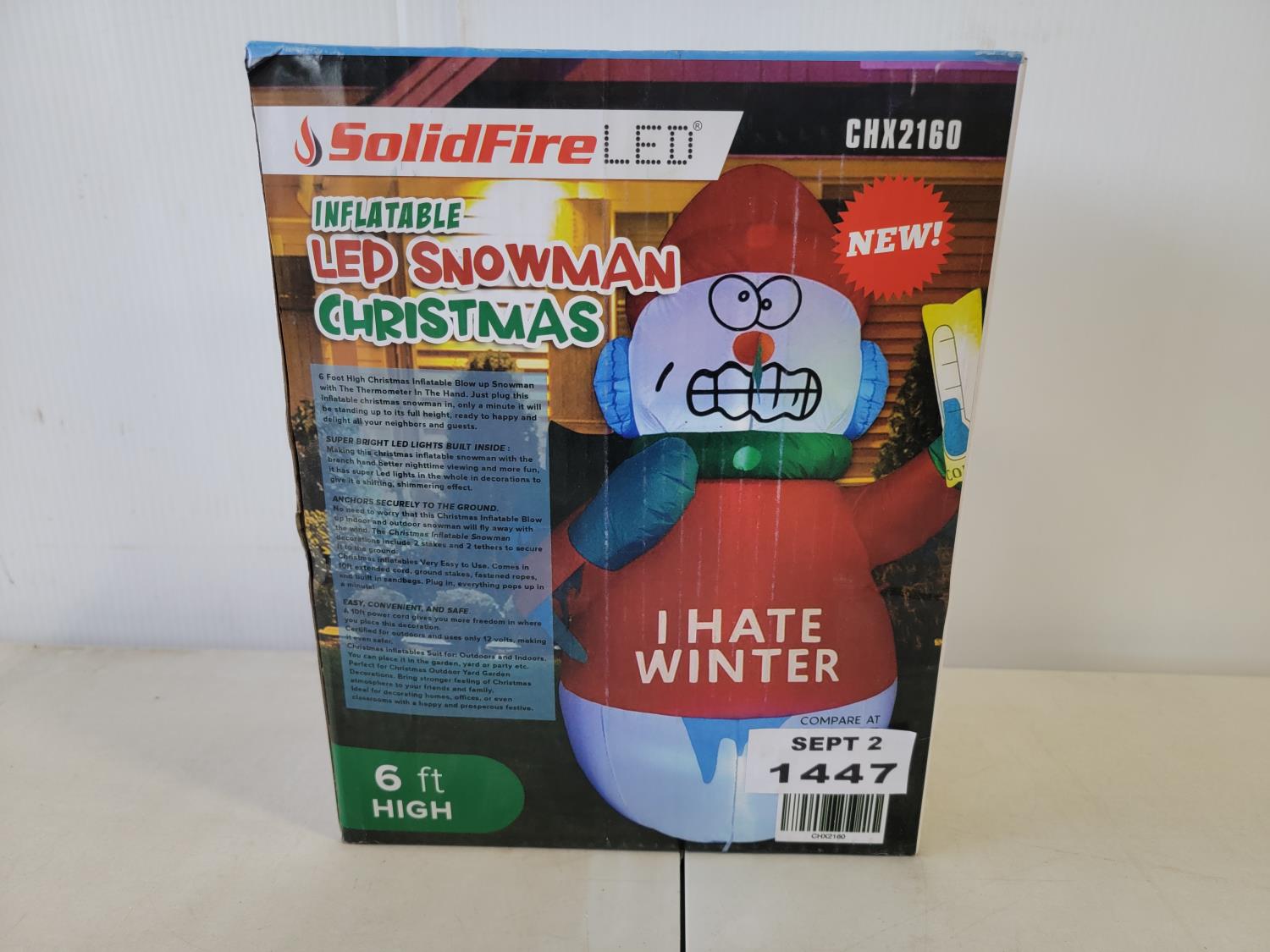 Solidfire LED Inflatable LED Snowman (Unused) [24JE05997-021] | Team ...