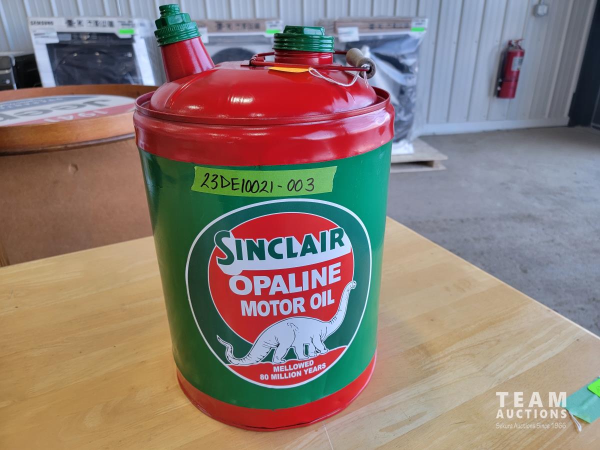 Sinclair 5 Gallon Motor Oil Can [23DE10021-003] | Team Auctions