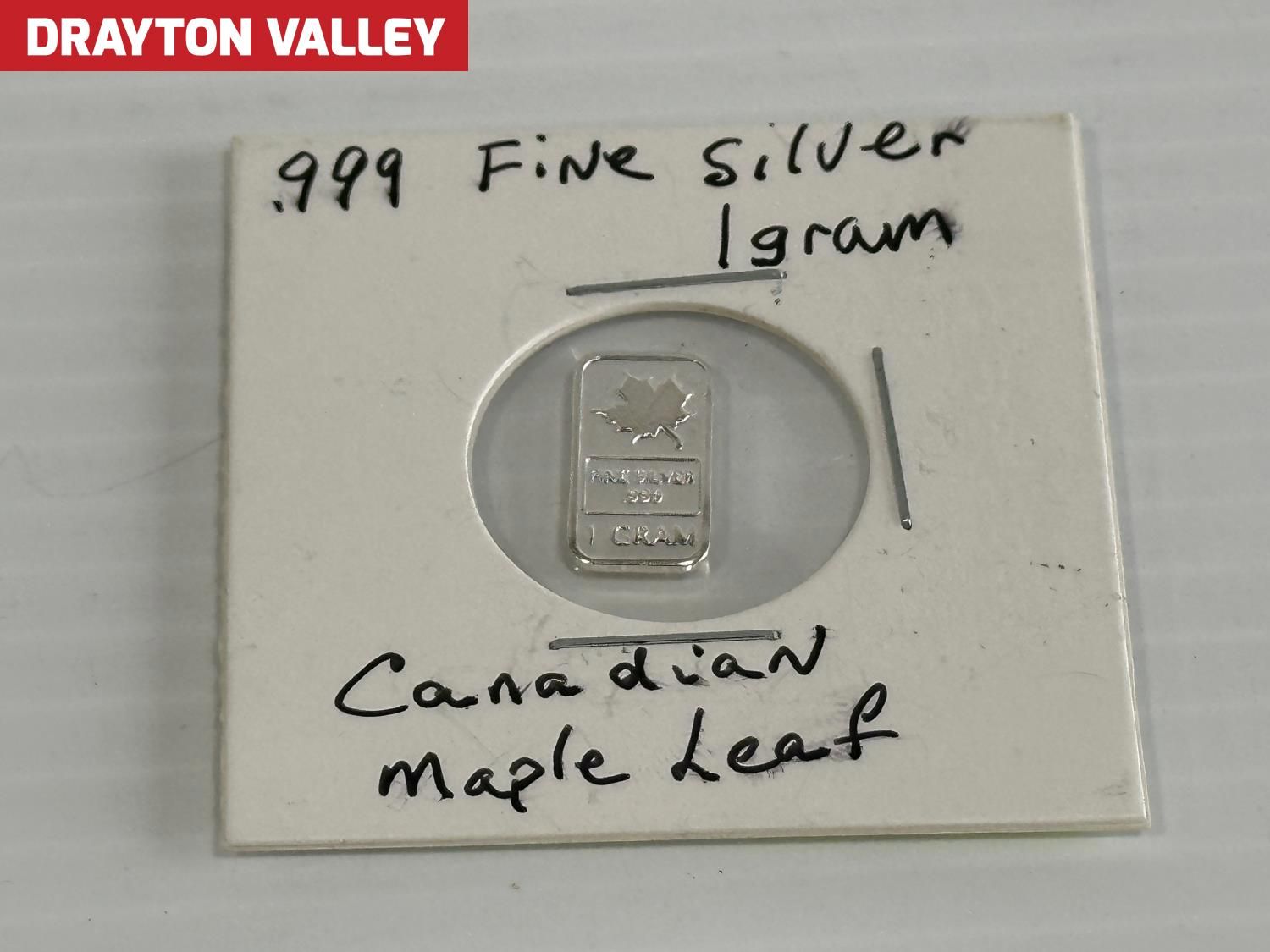 Canadian .999 Fine Silver 1 Gram Token - Maple Leaf [25LC10009-002 ...