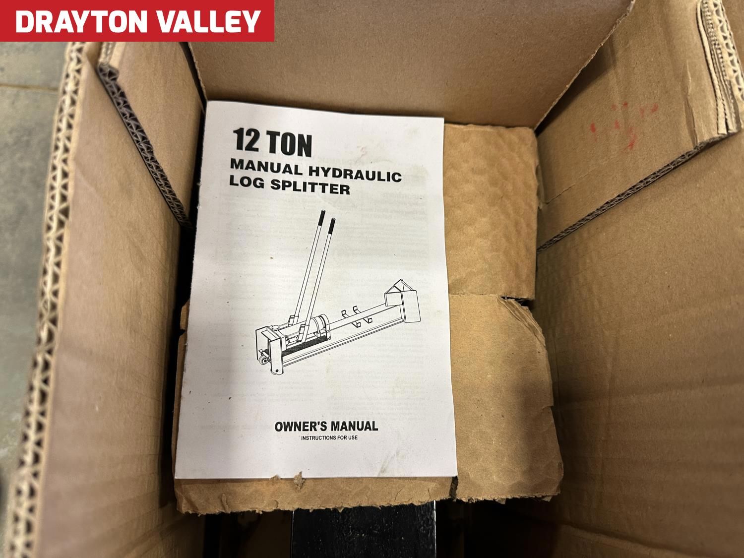 12 Ton Manual Hydraulic Log Splitter (Unused) [25KE90011-003] | Team ...