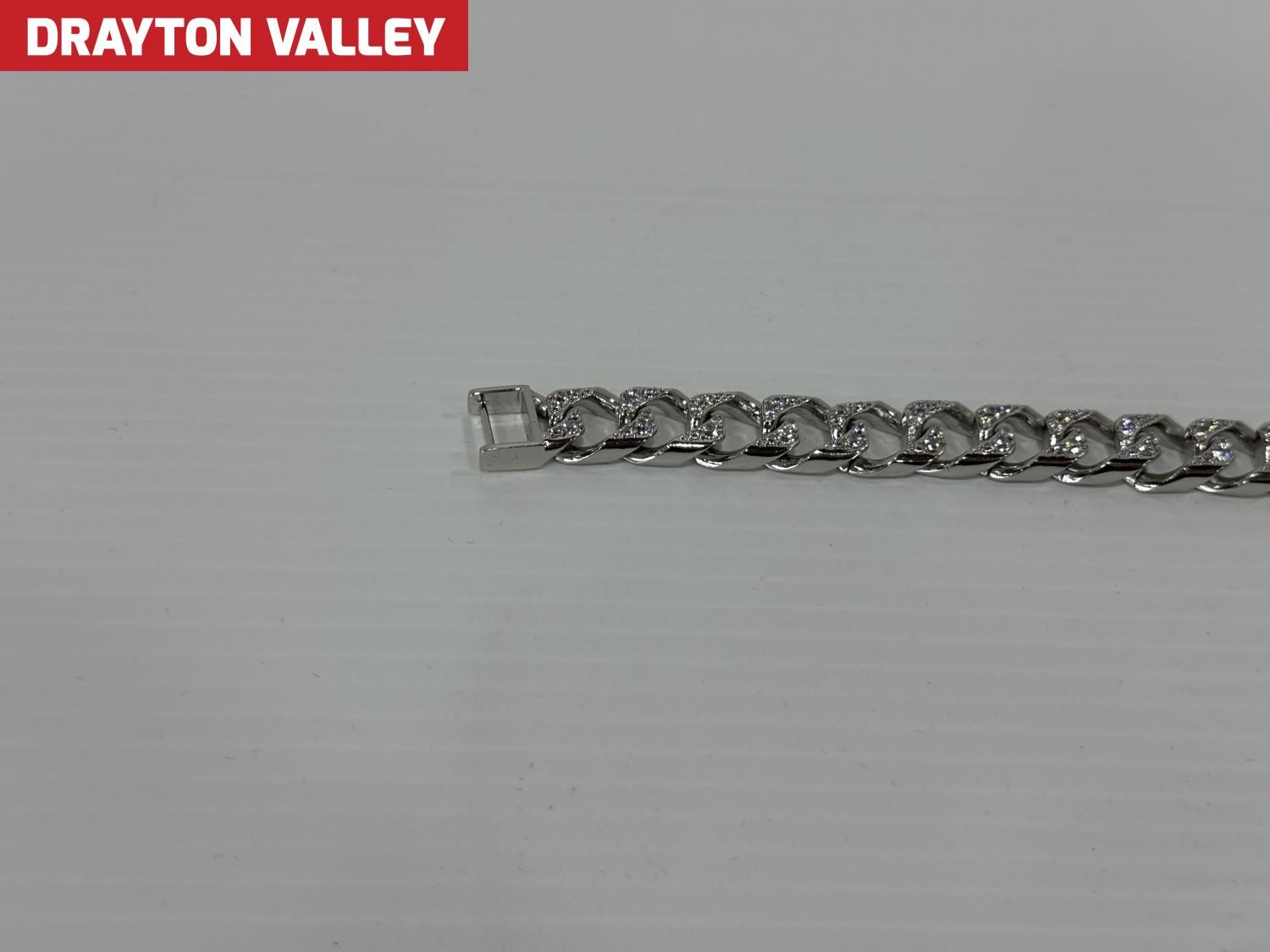 Smartlife Platinum Plated 13.0 mm Iced Out Cuban Link Bracelet (Unused ...