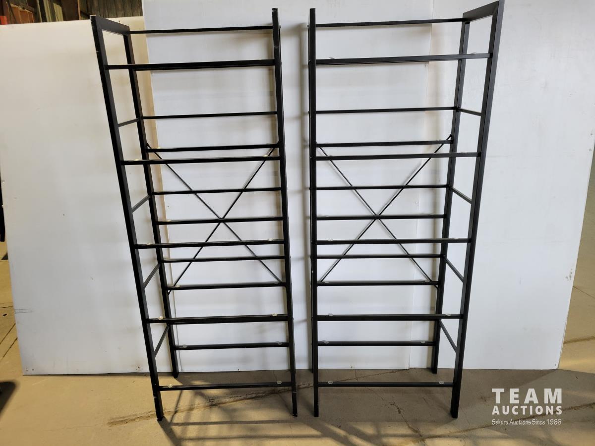 (2) Five Tier Shelves with Tempered Glass Inserts [23LC18001-004 ...